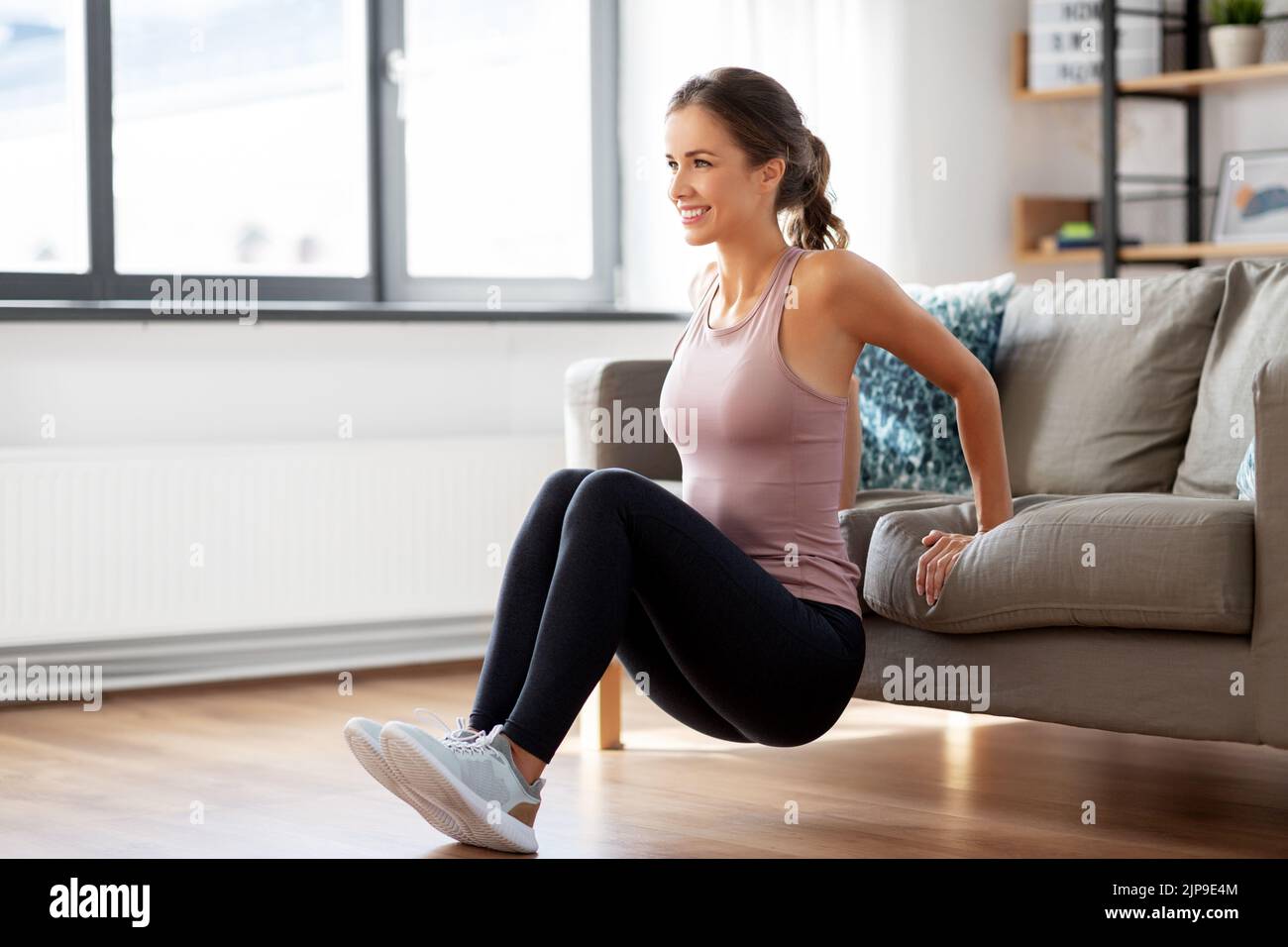 Woman couch dip hi-res stock photography and images - Alamy