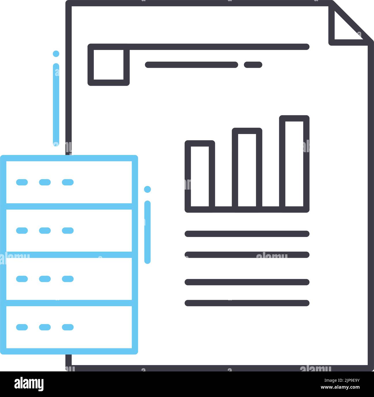statistics line icon, outline symbol, vector illustration, concept sign ...