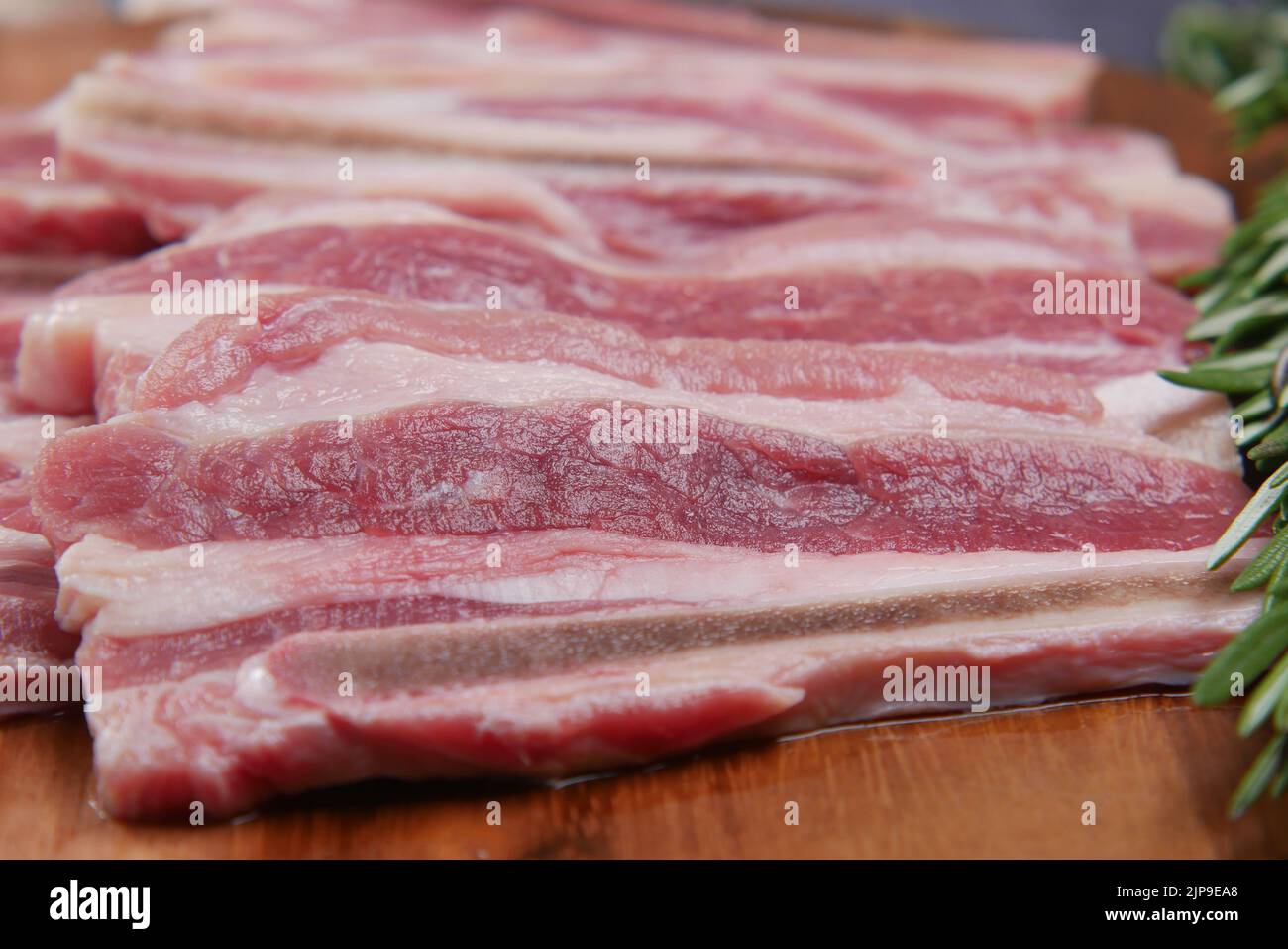 Raw fed bacon strips on hi-res stock photography and images - Alamy