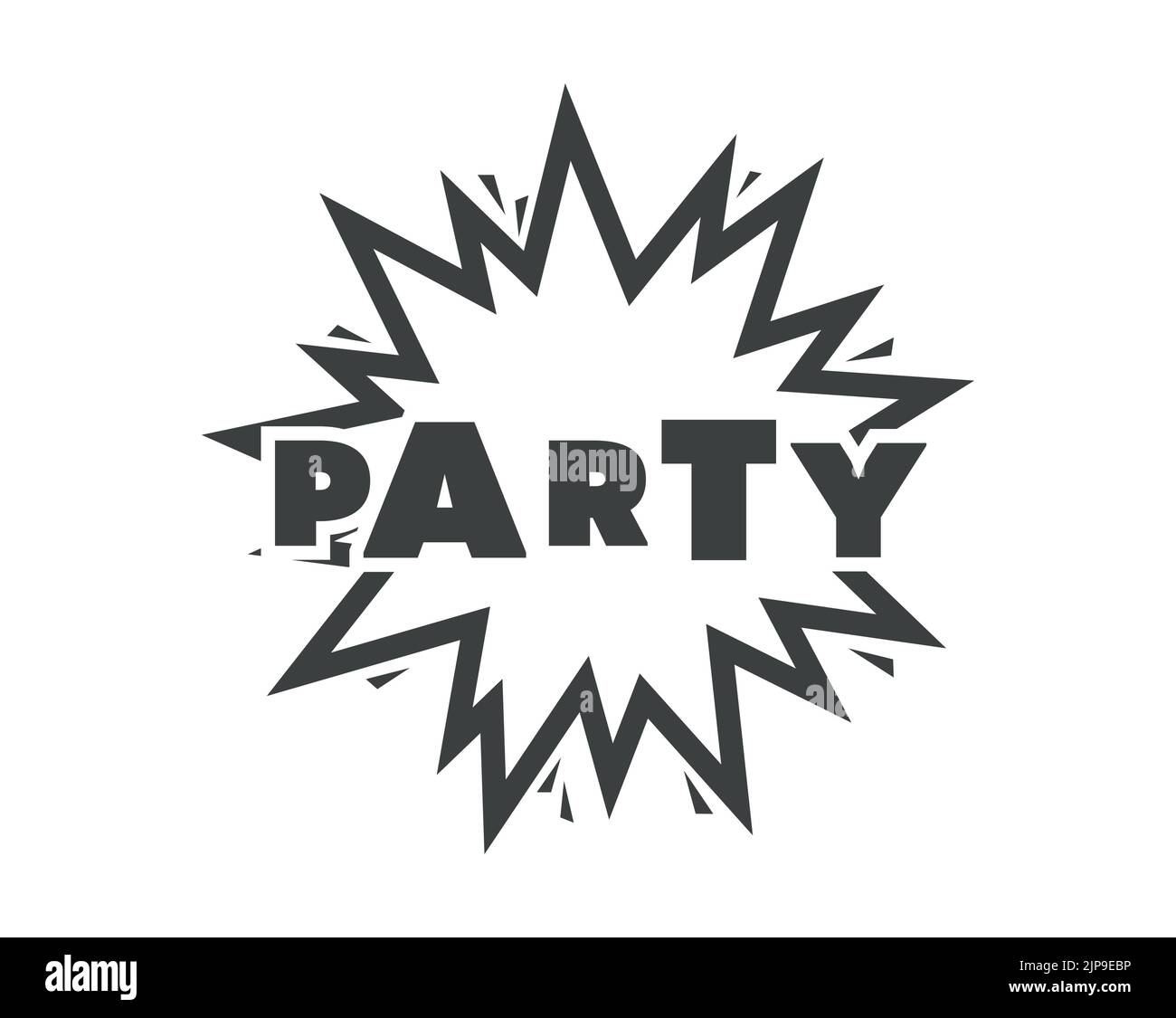 Party Sign Template Vector icon Stock Vector Image & Art - Alamy