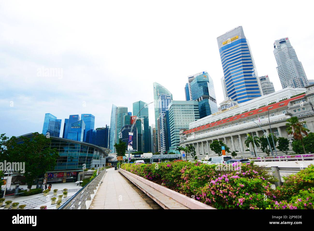 Singapore, marina bay 1st june 2022. low angle view of ocean financial ...