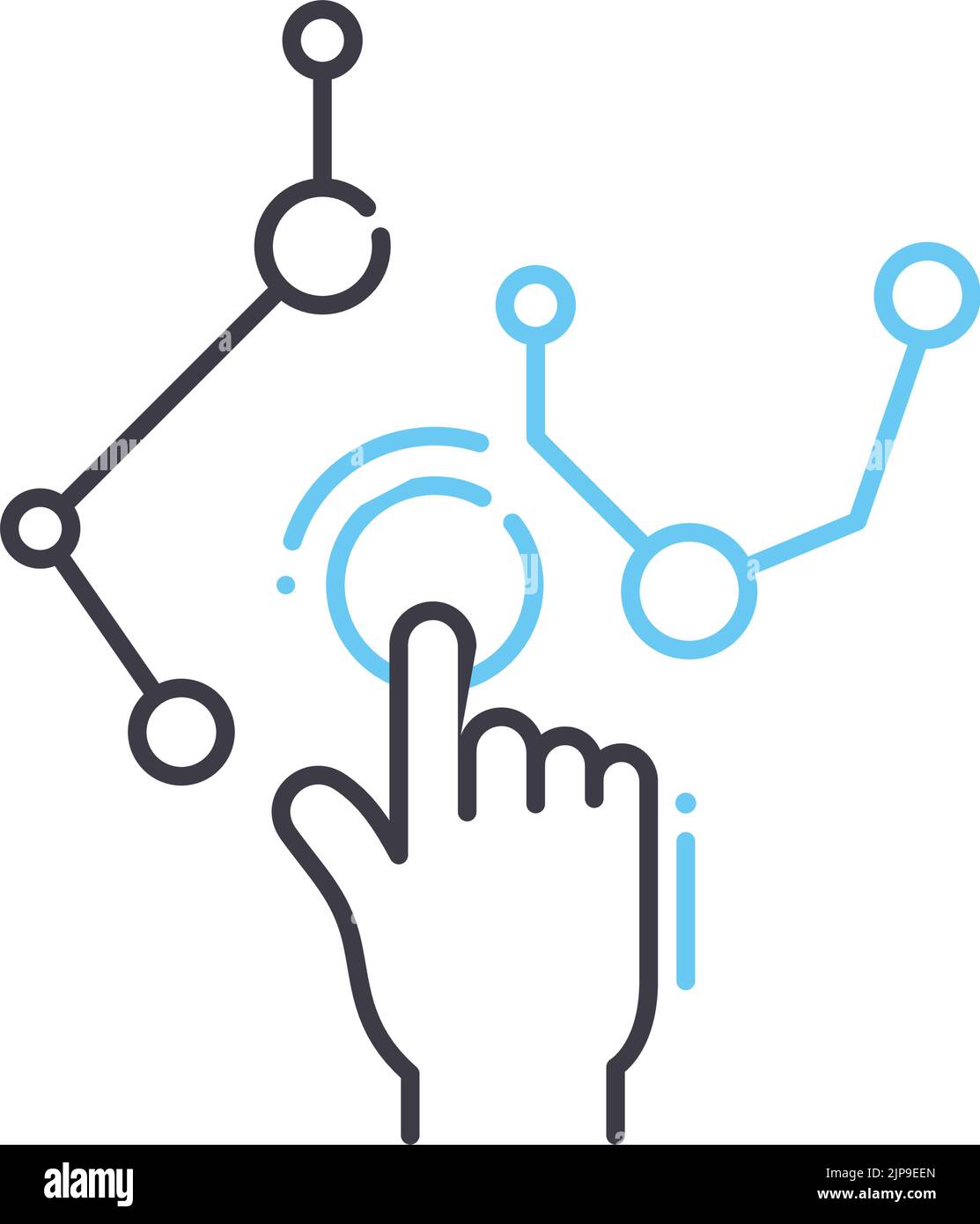 innovation technology line icon, outline symbol, vector illustration ...