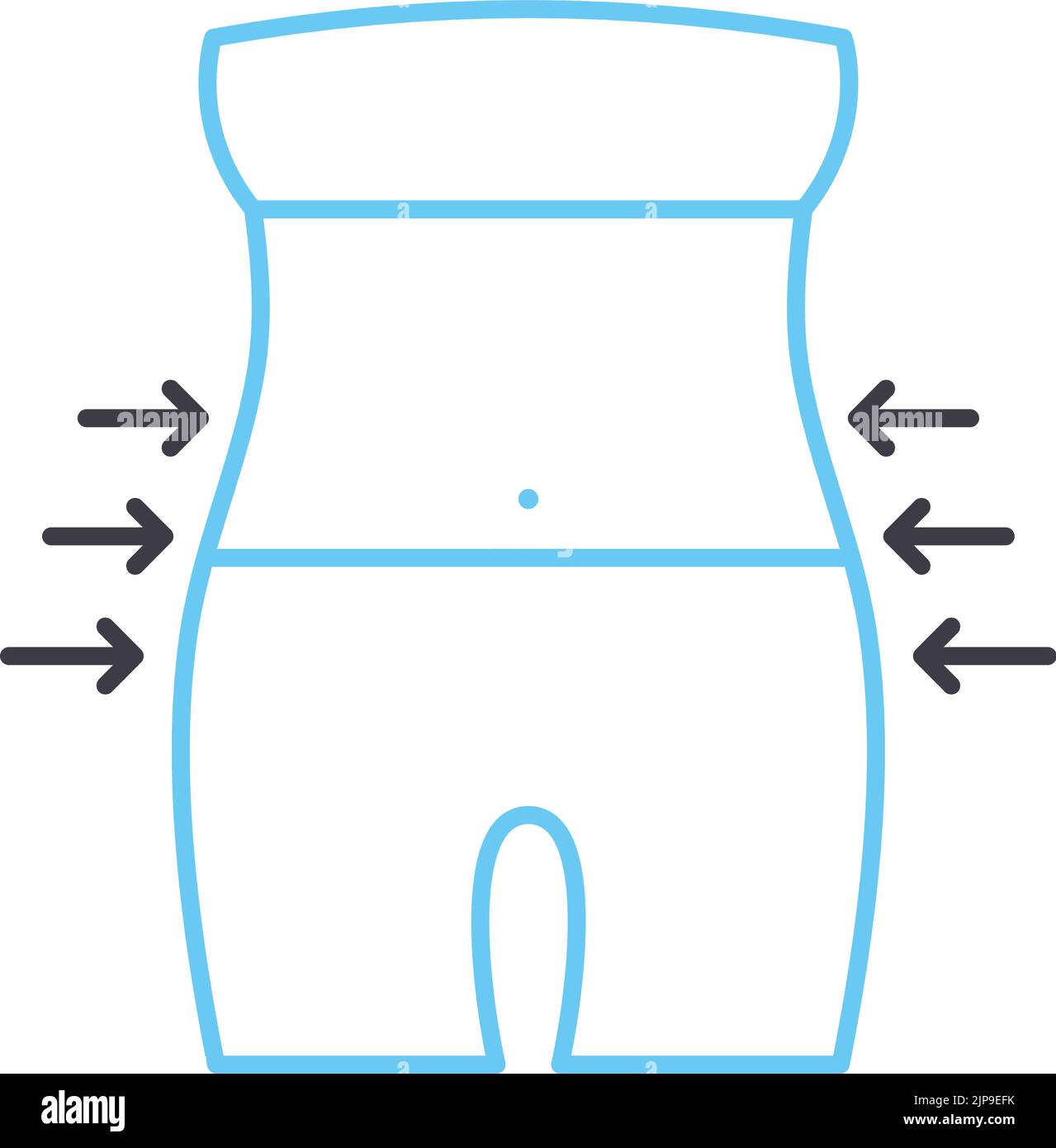 fit body form line icon, outline symbol, vector illustration, concept ...