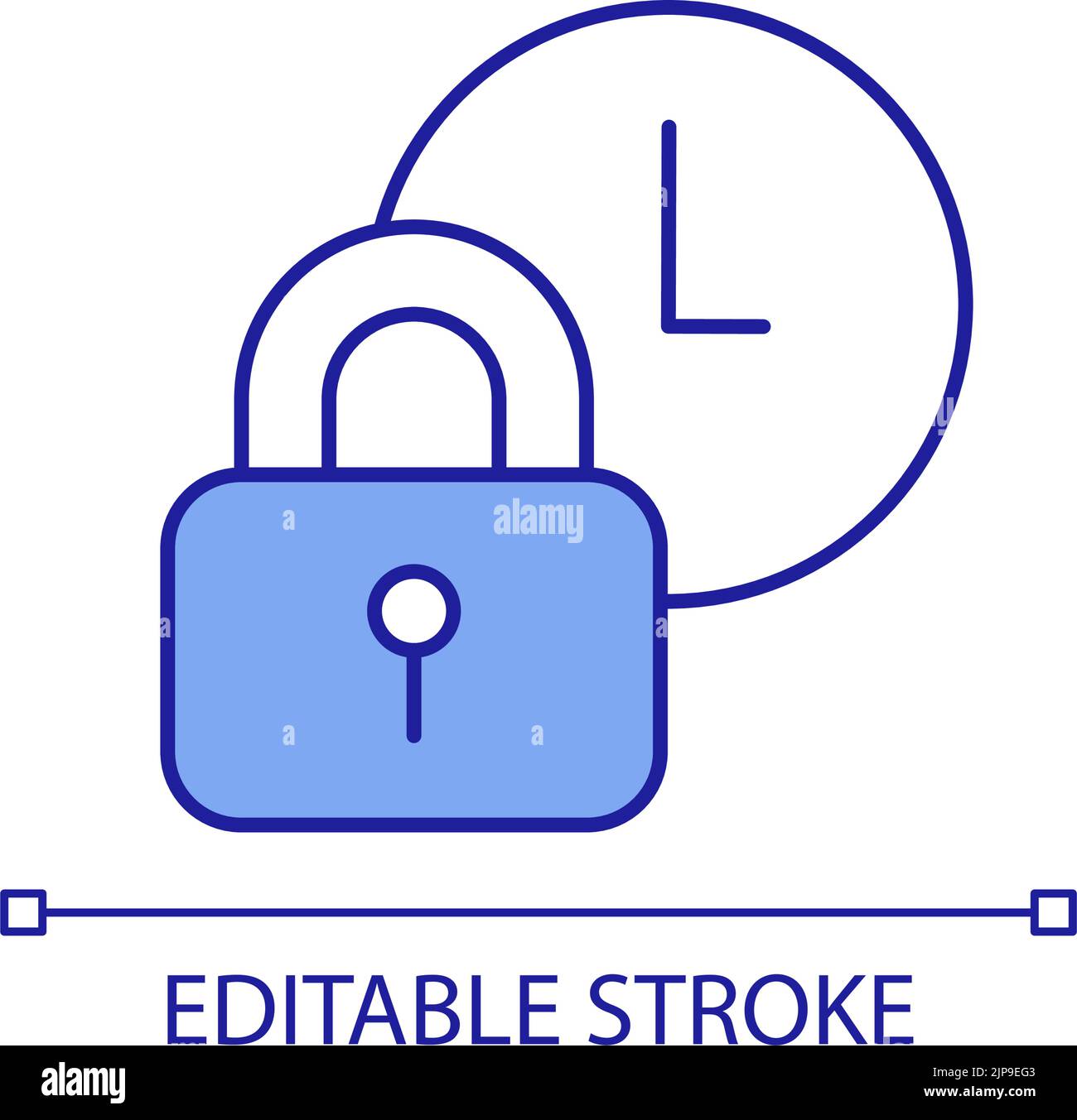 Clock and padlock RGB color icon Stock Vector Image & Art - Alamy