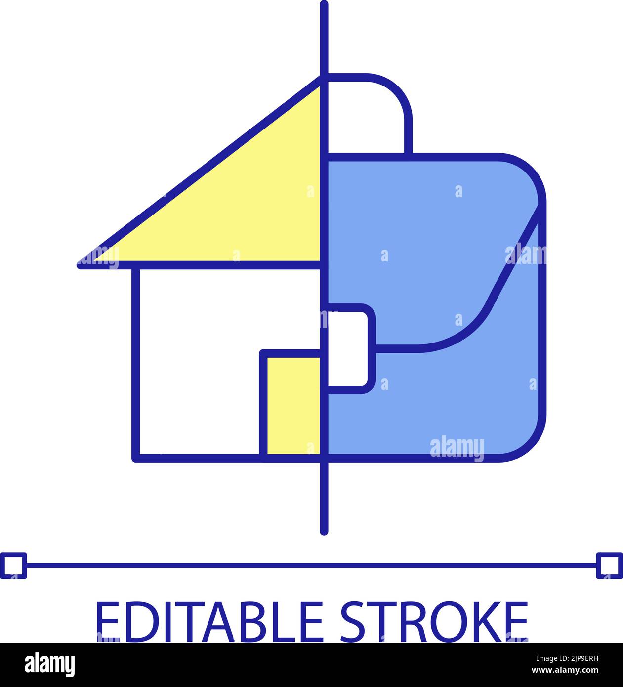 Hybrid working schedule RGB color icon Stock Vector Image & Art - Alamy