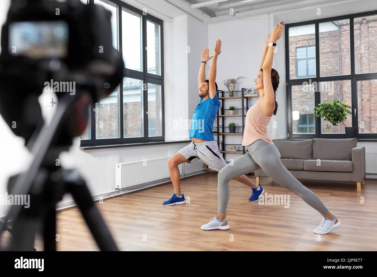 Yoga video tutorial hi-res stock photography and images - Alamy
