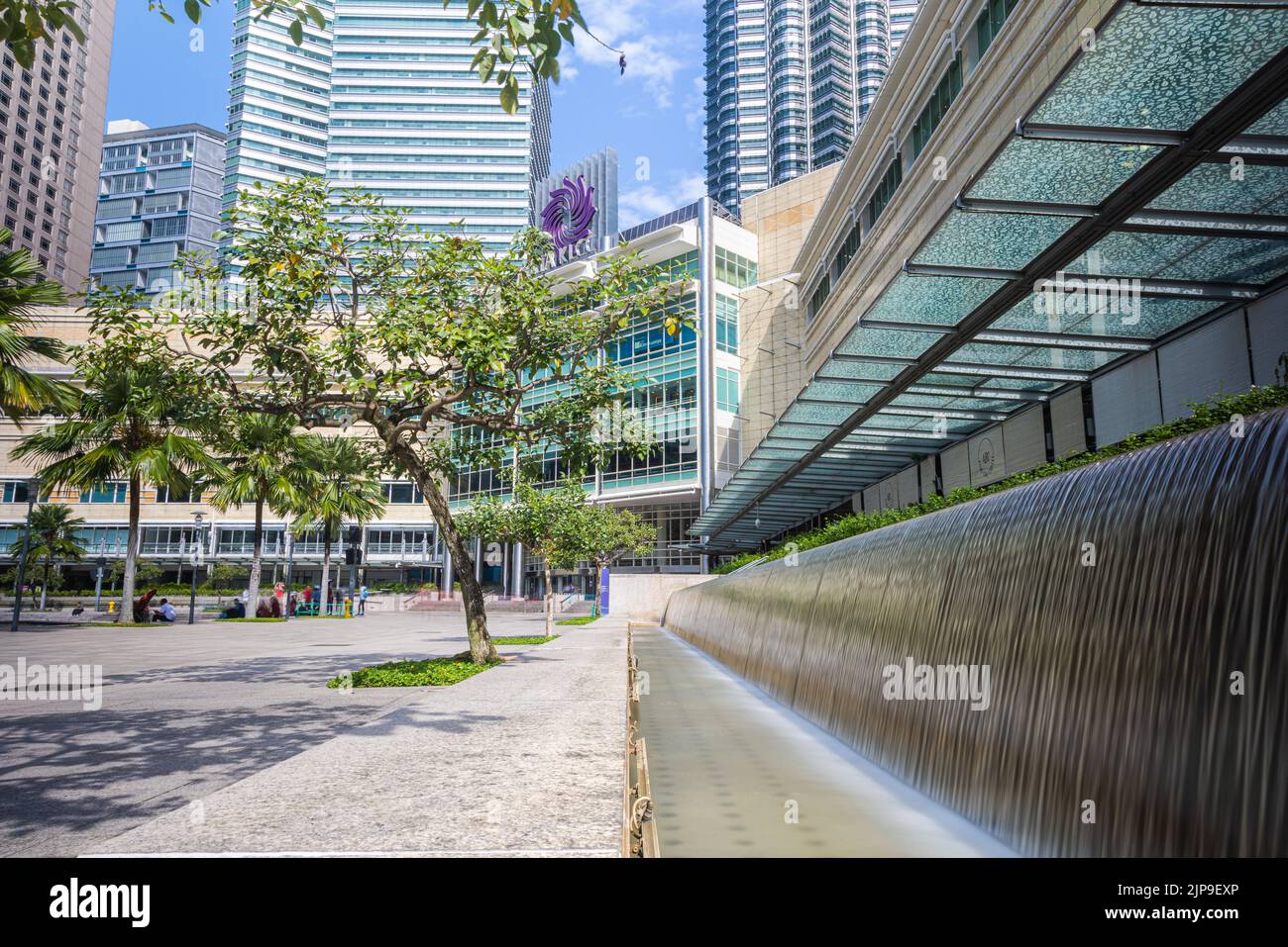 Kuala Lumpur, Malaysia - August 13, 2022: KLCC Park with the water ...