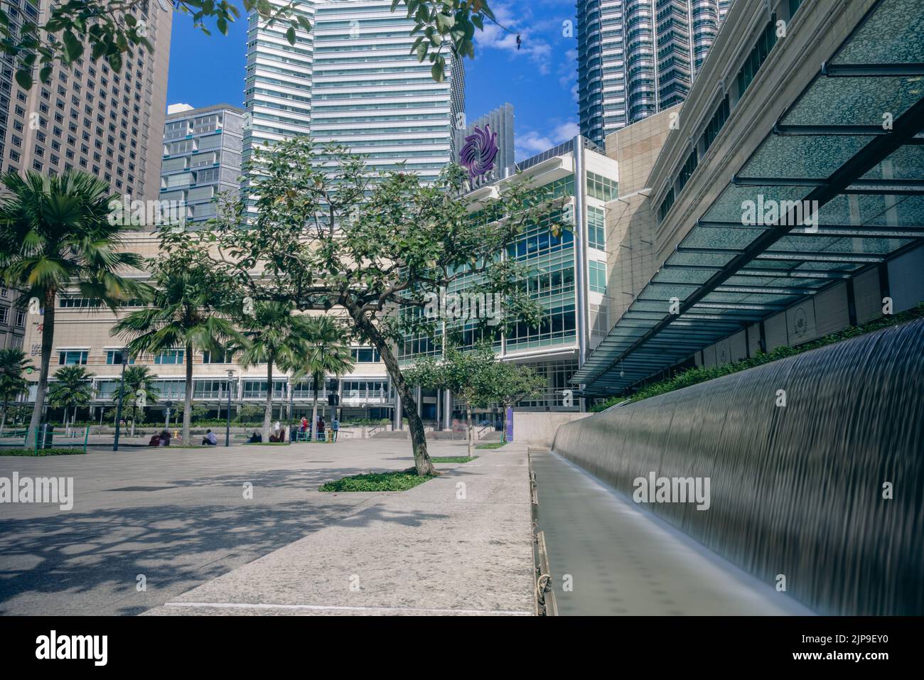 Kuala Lumpur, Malaysia - August 13, 2022: The KLCC Park with the water ...