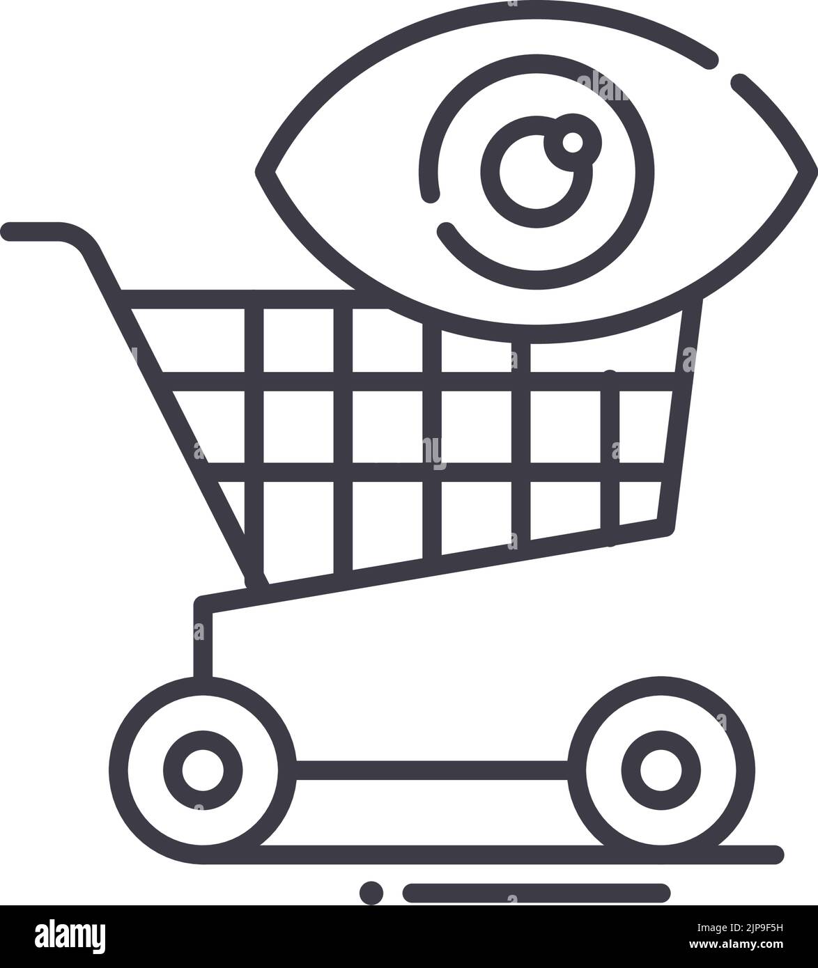 market research line icon, outline symbol, vector illustration, concept ...