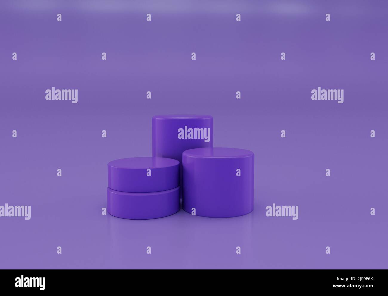 purple color 3d rendering of Studio background with realistic podium ...