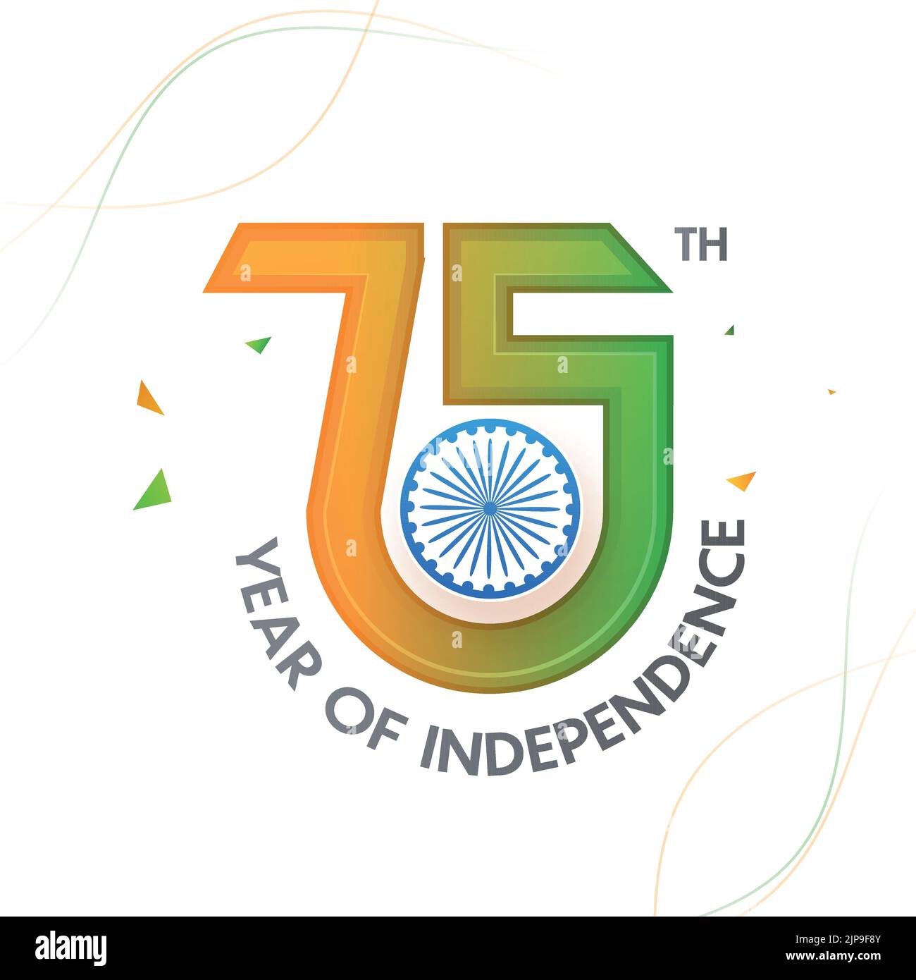 75 Years of Indian Independence Day Celebration Concept with Ashoka ...