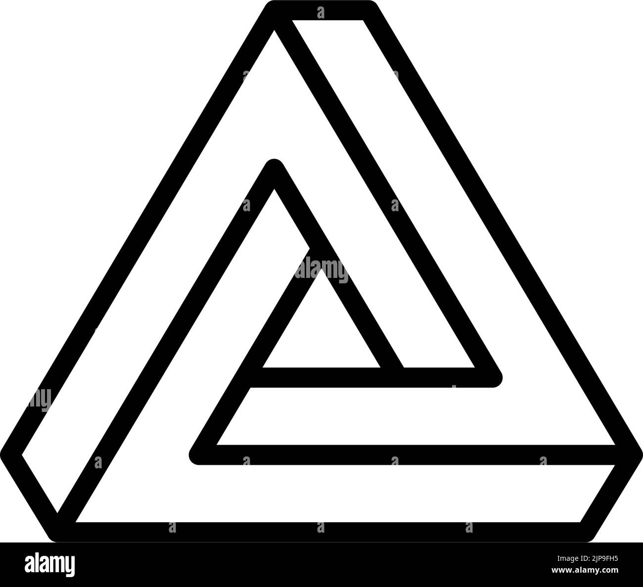 Impossible cube line design Black and White Stock Photos & Images - Alamy