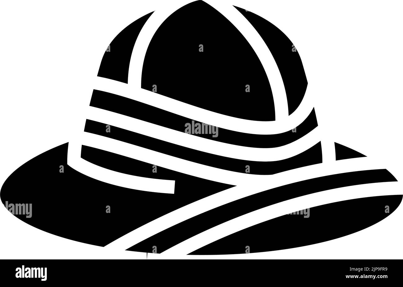 pith helmet glyph icon vector illustration Stock Vector Image & Art - Alamy
