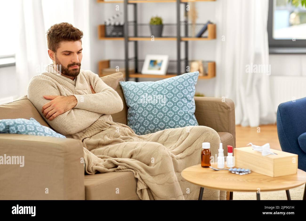 Sad sick man in hi-res stock photography and images - Alamy