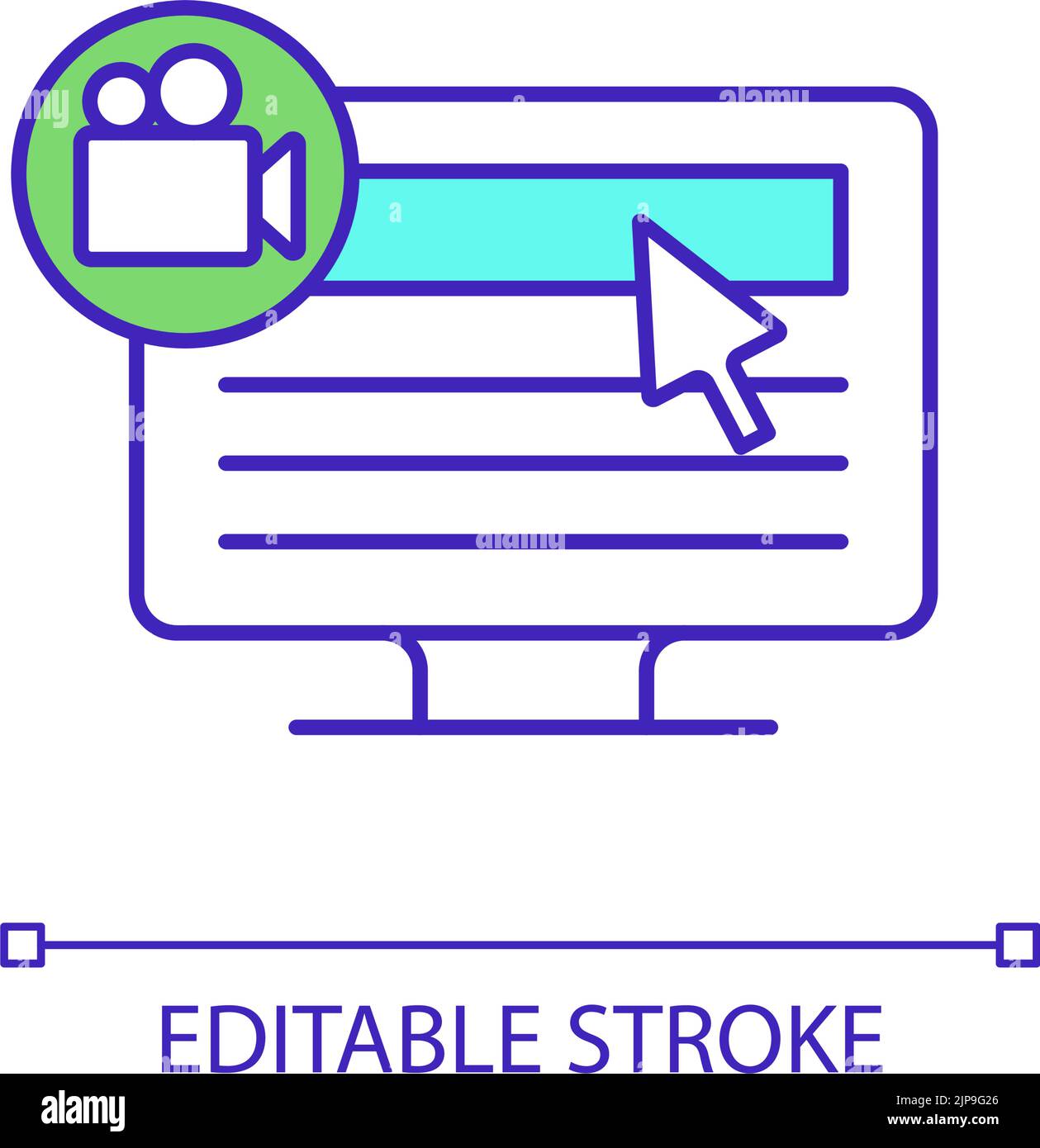 Screencasting RGB color icon Stock Vector Image & Art - Alamy