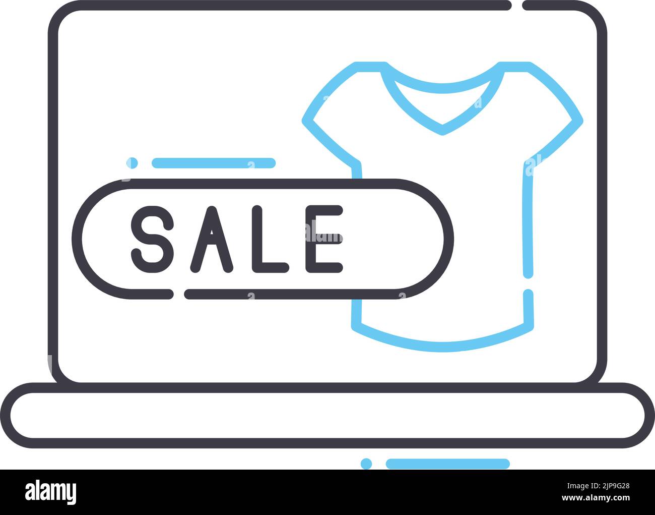 online shopping time line icon, outline symbol, vector illustration, concept sign Stock Vector ...