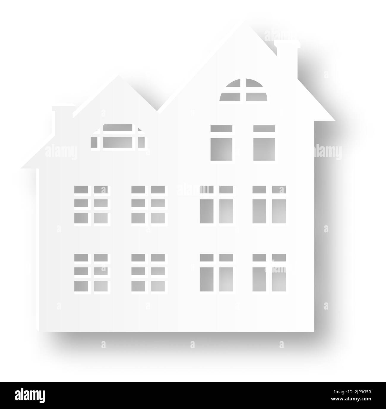 Origamic city building. White paper cut house Stock Vector Image & Art ...