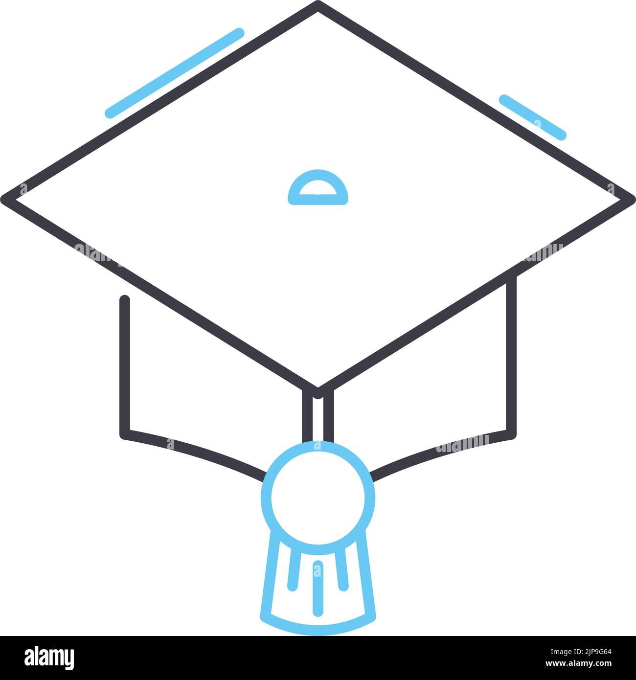 mortarboard line icon, outline symbol, vector illustration, concept sign Stock Vector Image ...
