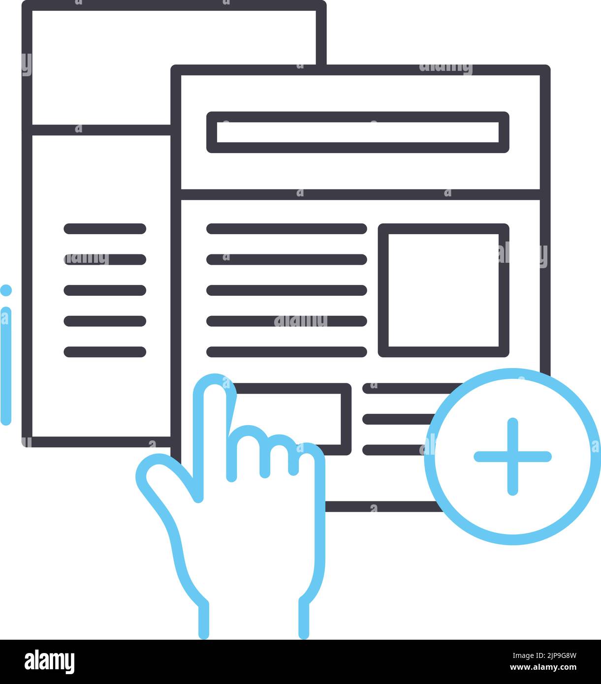 Click subscribe icon outline Cut Out Stock Images & Pictures - Alamy