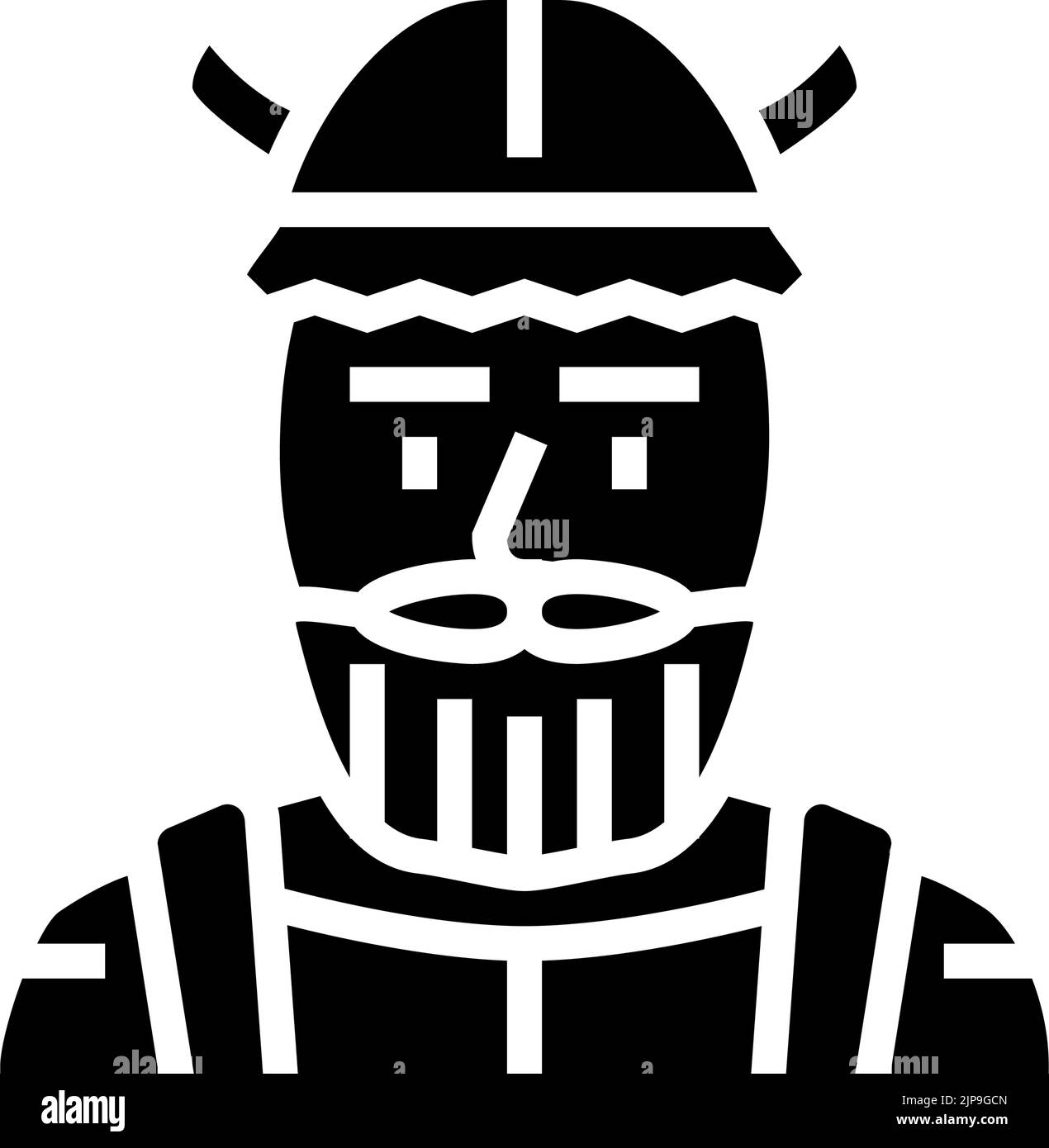 nordic viking medieval glyph icon vector illustration Stock Vector ...