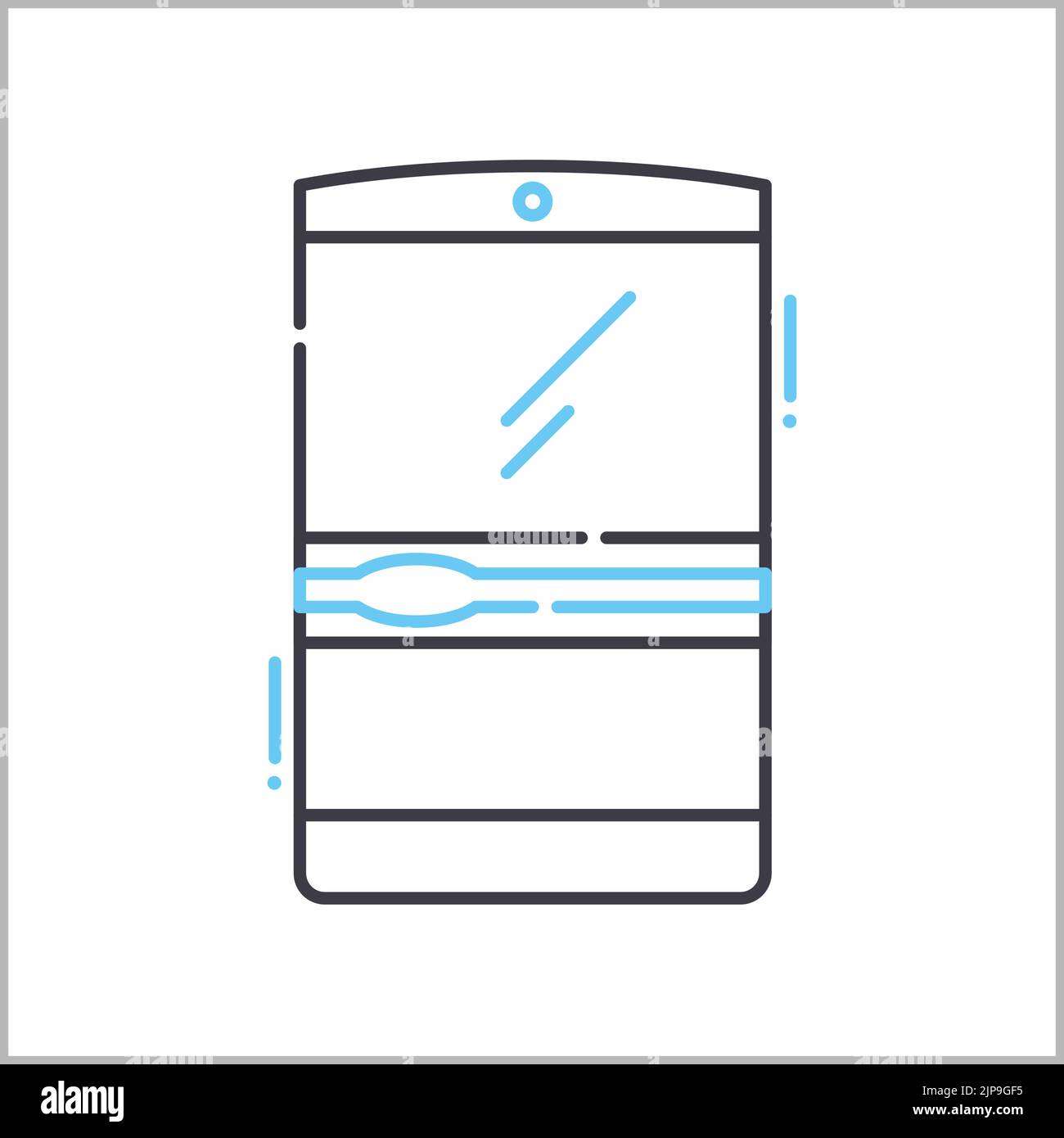 refrigerator line icon, outline symbol, vector illustration, concept sign Stock Vector Image ...