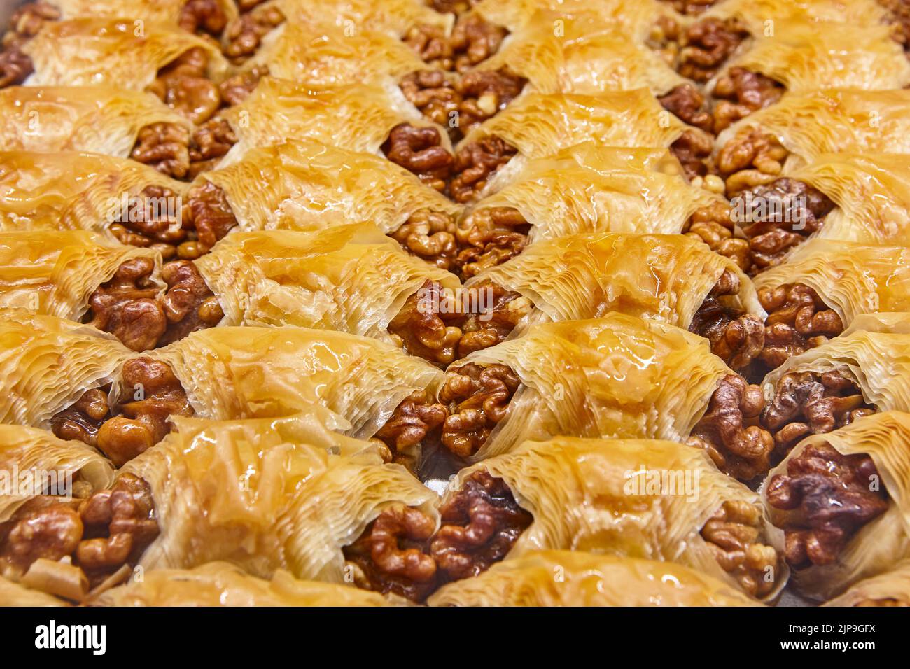 Traditional turkish sweet honey desserts. Oriental food. Baklawa Stock ...