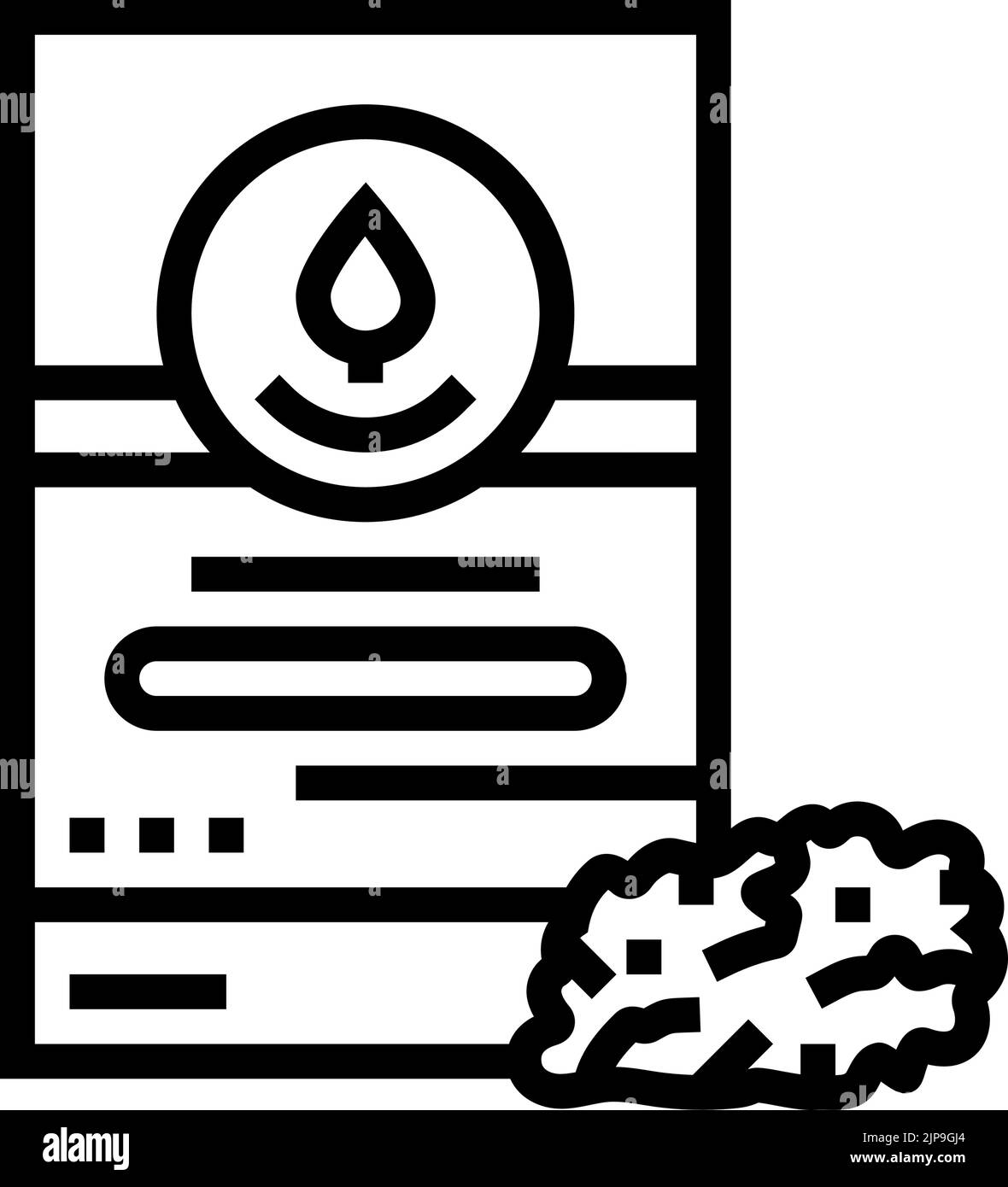 raspberry leaf tea line icon vector illustration Stock Vector Image ...