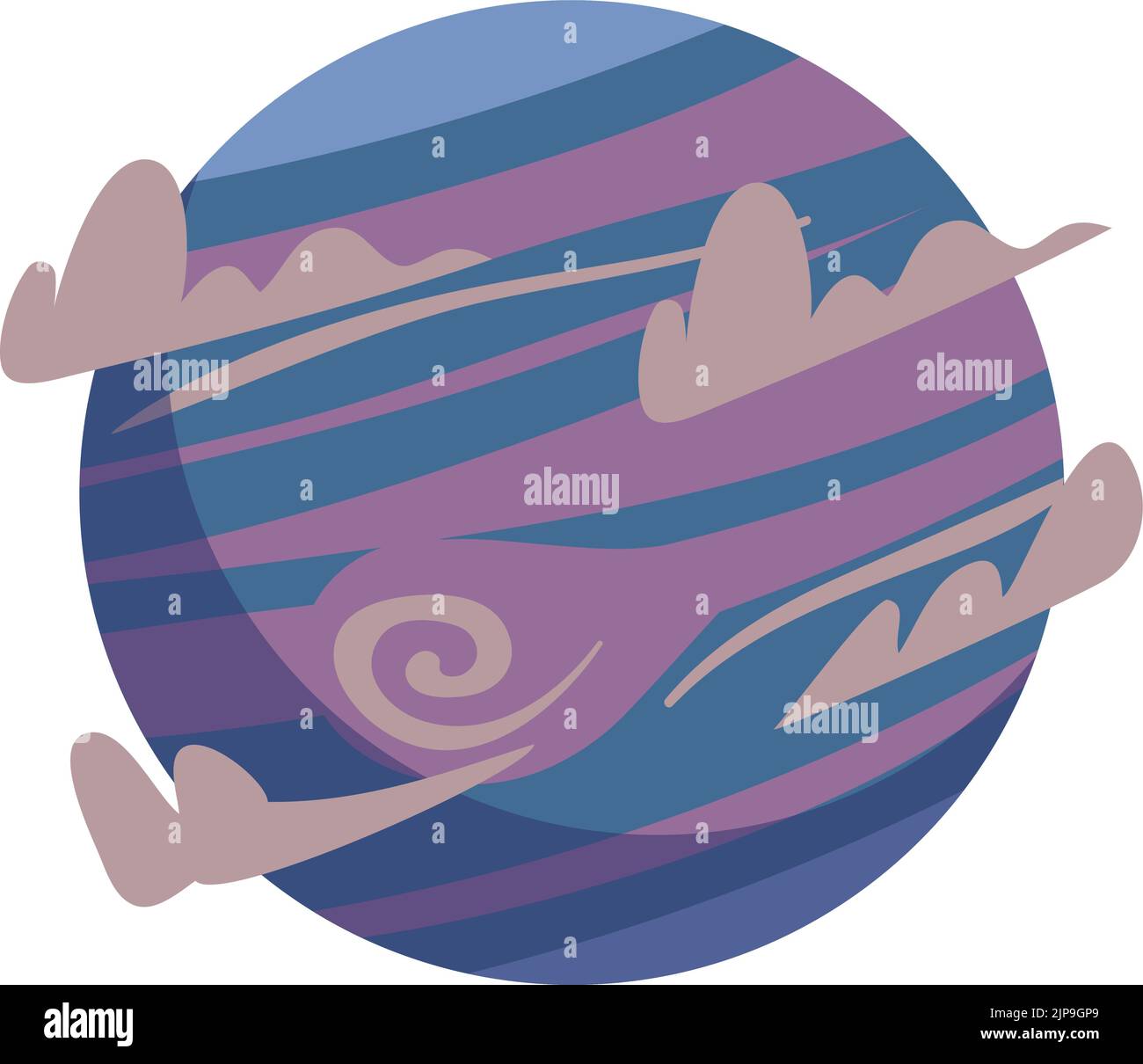 Space planet with clouds. Jupiter icon. Solar system symbol Stock ...