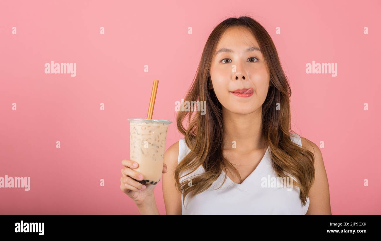 Lips straw milk hi-res stock photography and images - Alamy