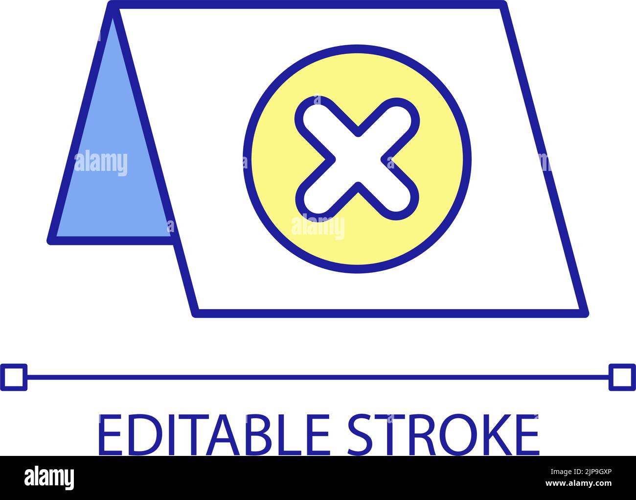 Prohibition sign on plate RGB color icon Stock Vector Image & Art - Alamy