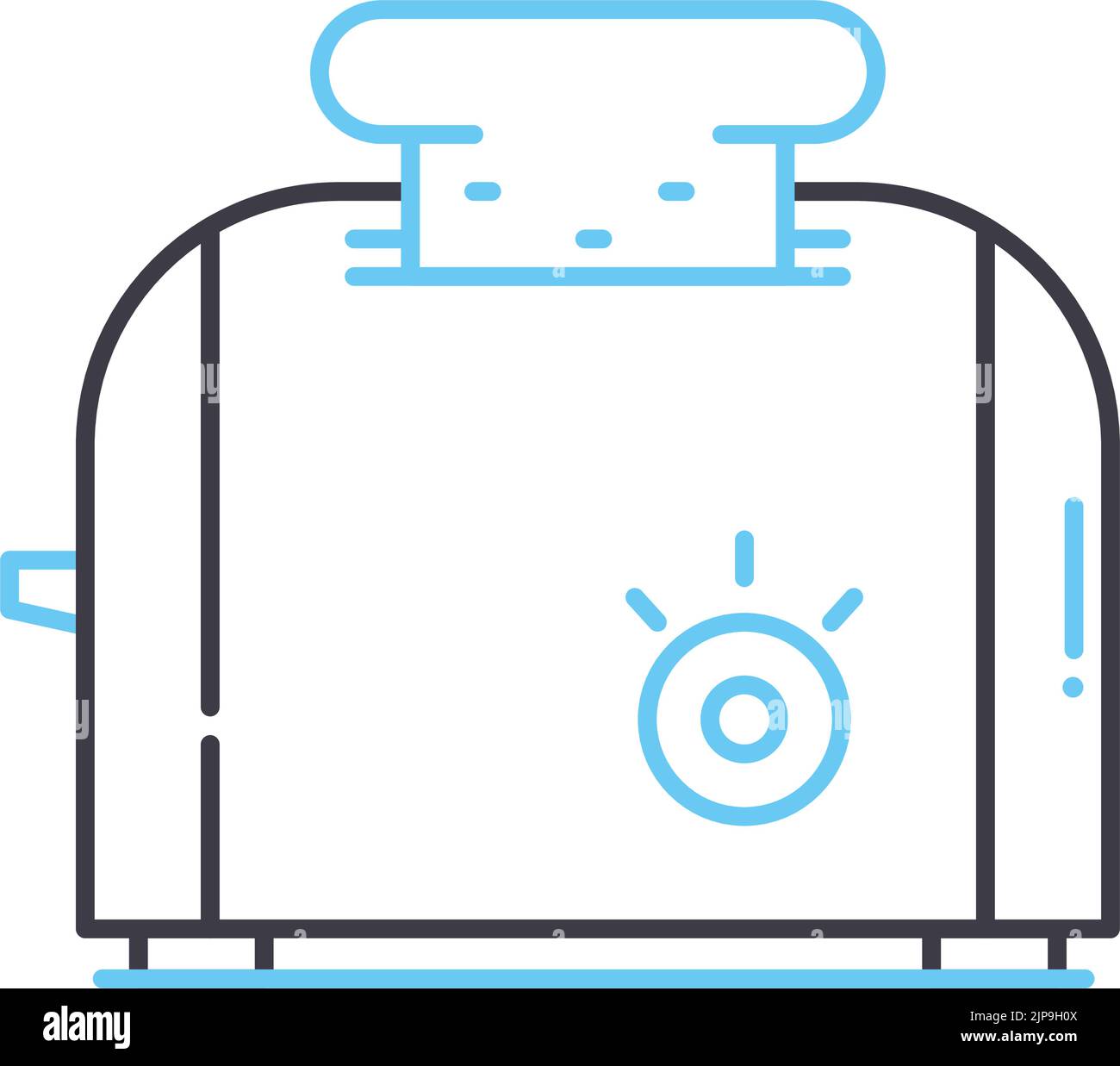 toaster line icon, outline symbol, vector illustration, concept sign ...