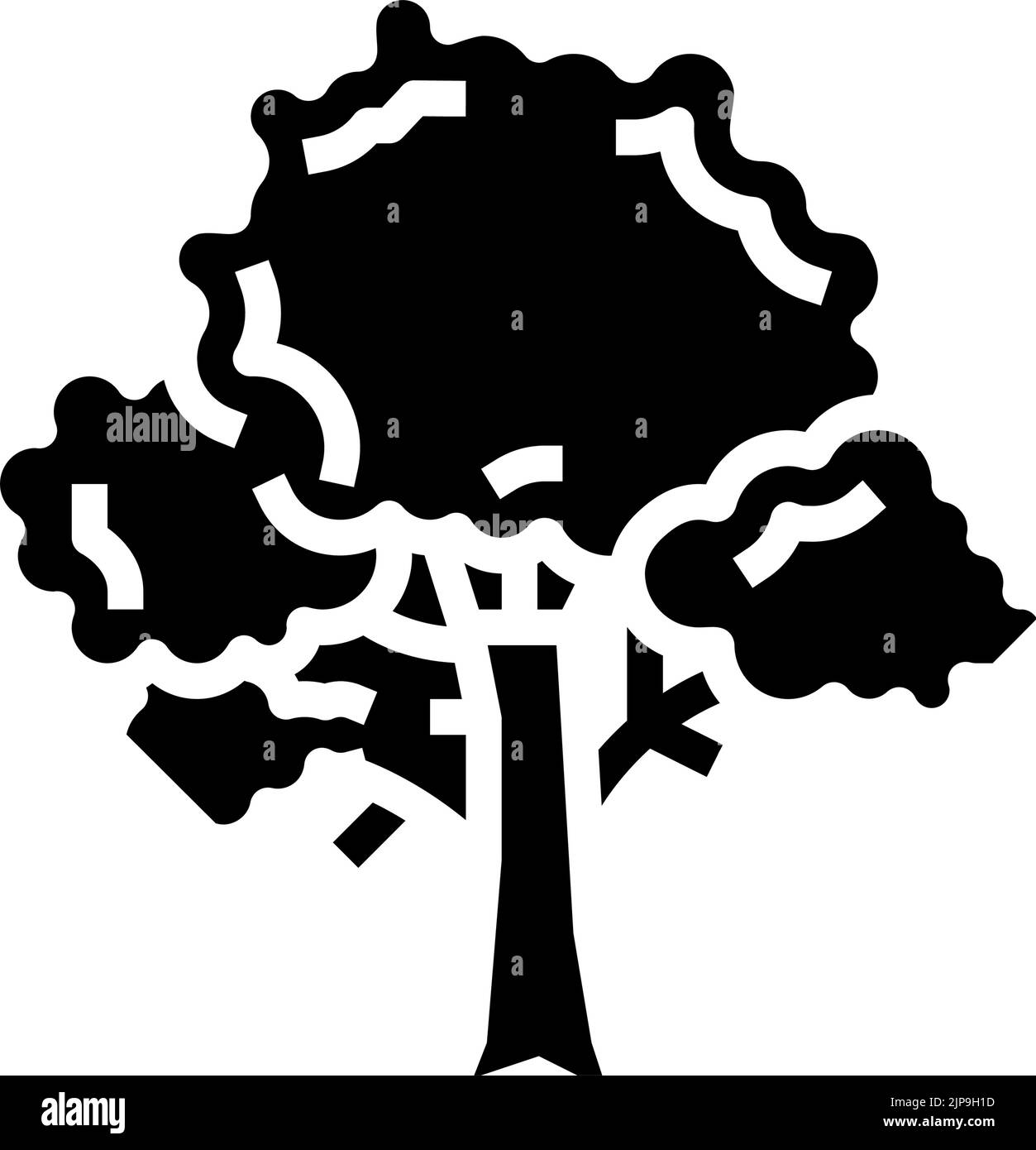 tree wood timber glyph icon vector illustration Stock Vector Image ...