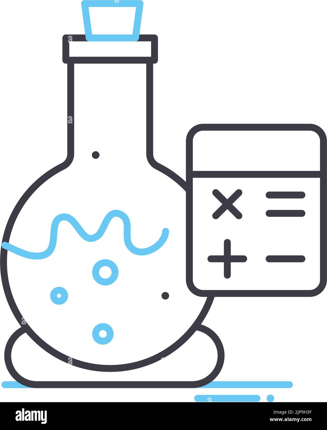 Laboratory microscope equipment pictogram vector hi-res stock ...