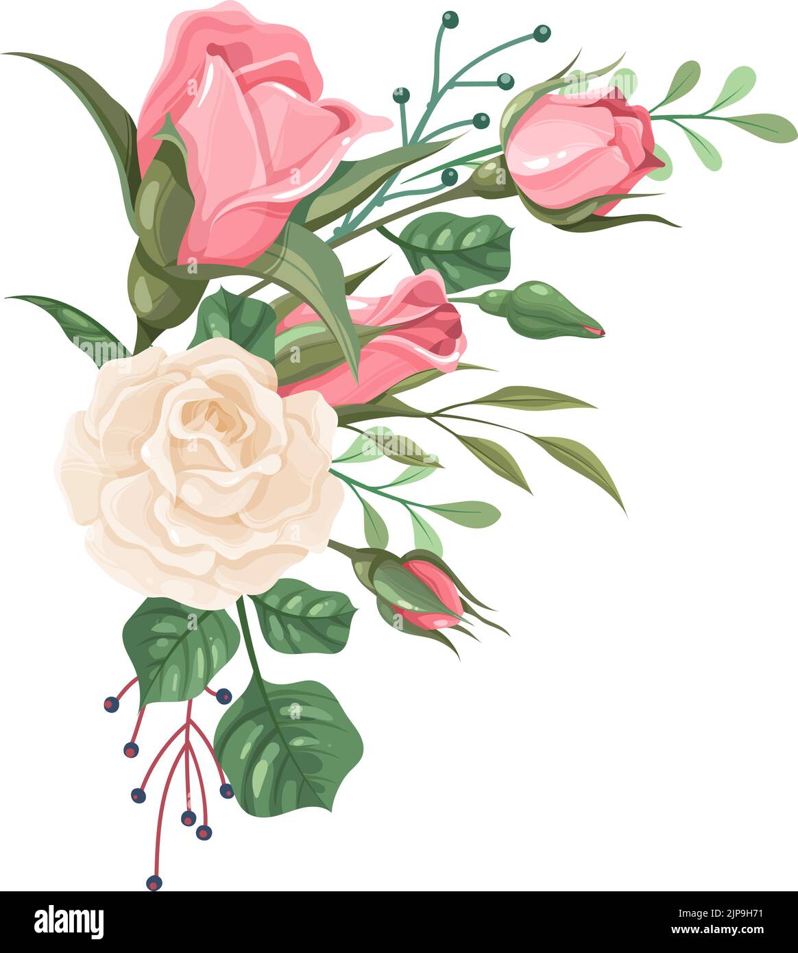 Rose corner border hi-res stock photography and images - Alamy