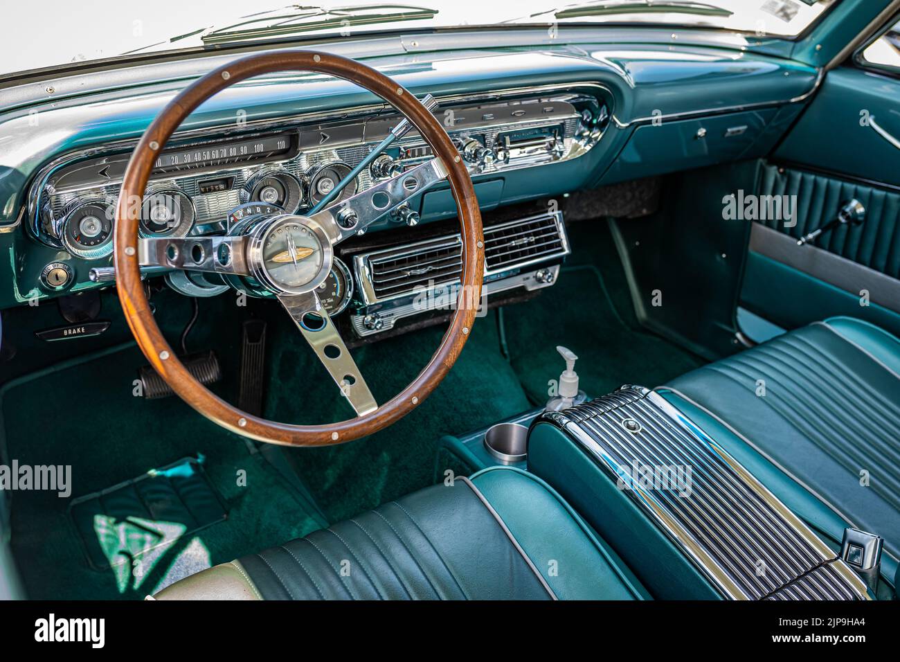 Lebanon, TN - May 13, 2022: Close up detailed interior view of a 1962 ...