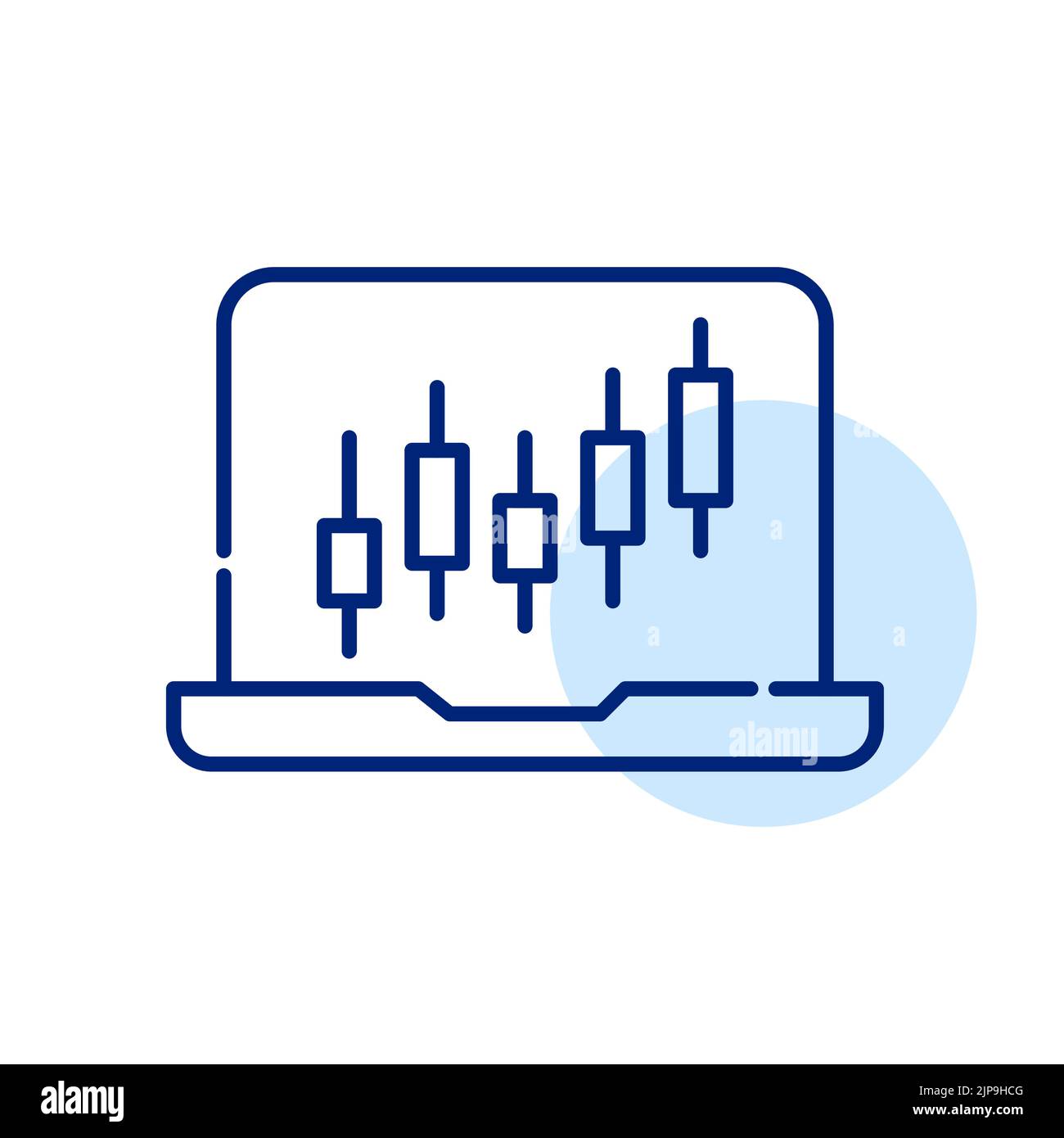Businessman analyzing candlestick chart Stock Vector Images - Alamy