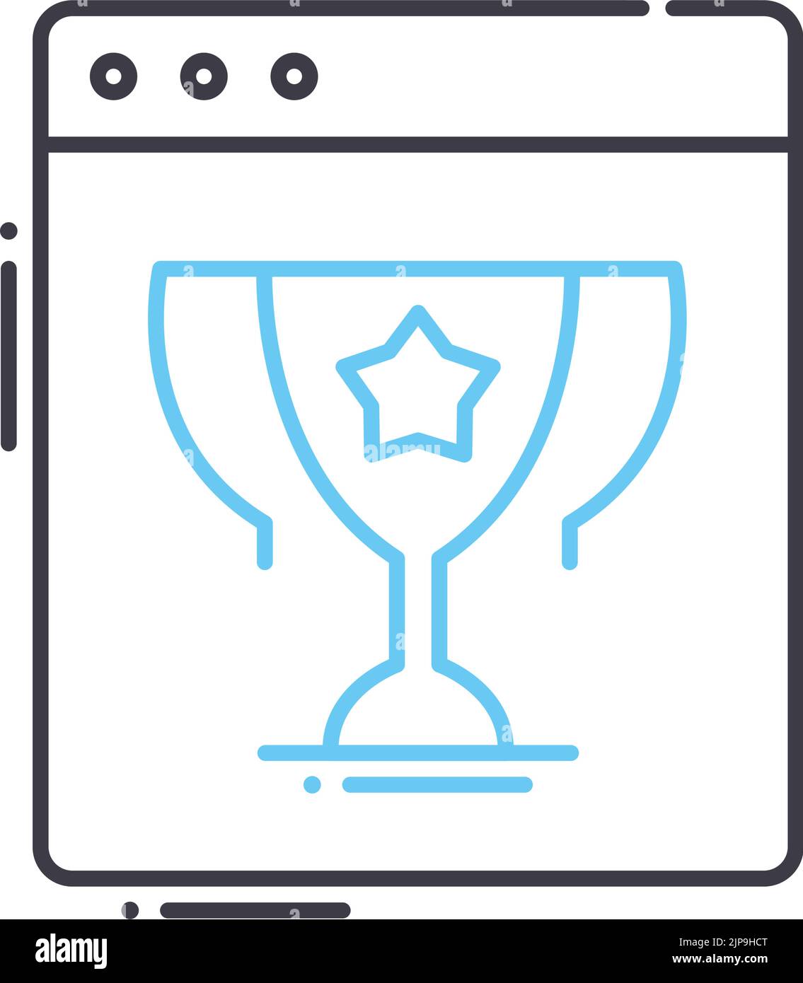 website ranking line icon, outline symbol, vector illustration, concept ...