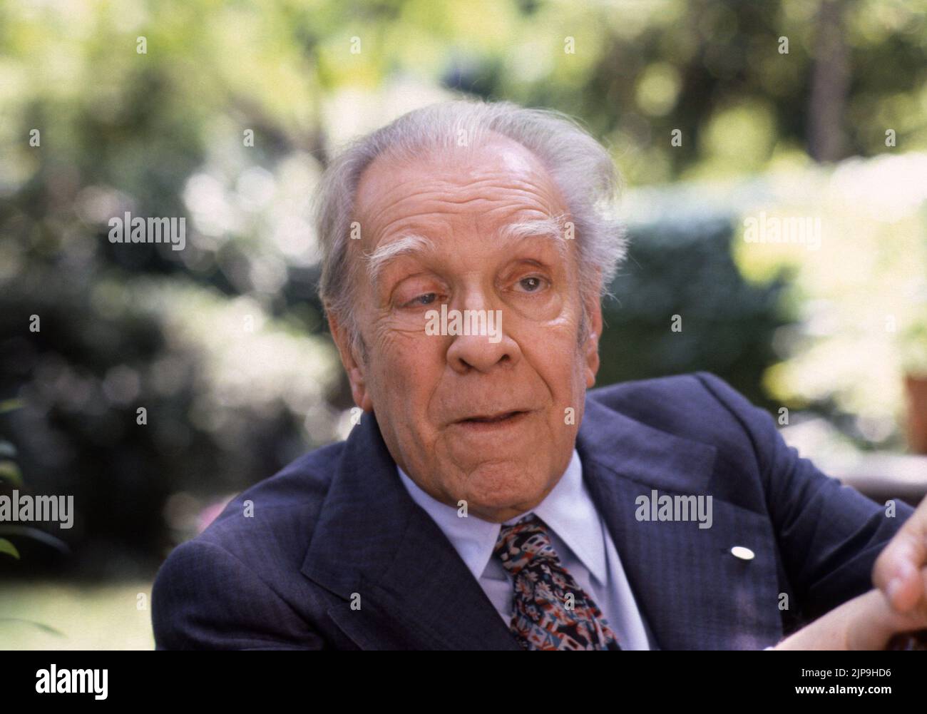 The Argentine writer Jorge Luis Borges (Milan, June 1980 Stock Photo ...