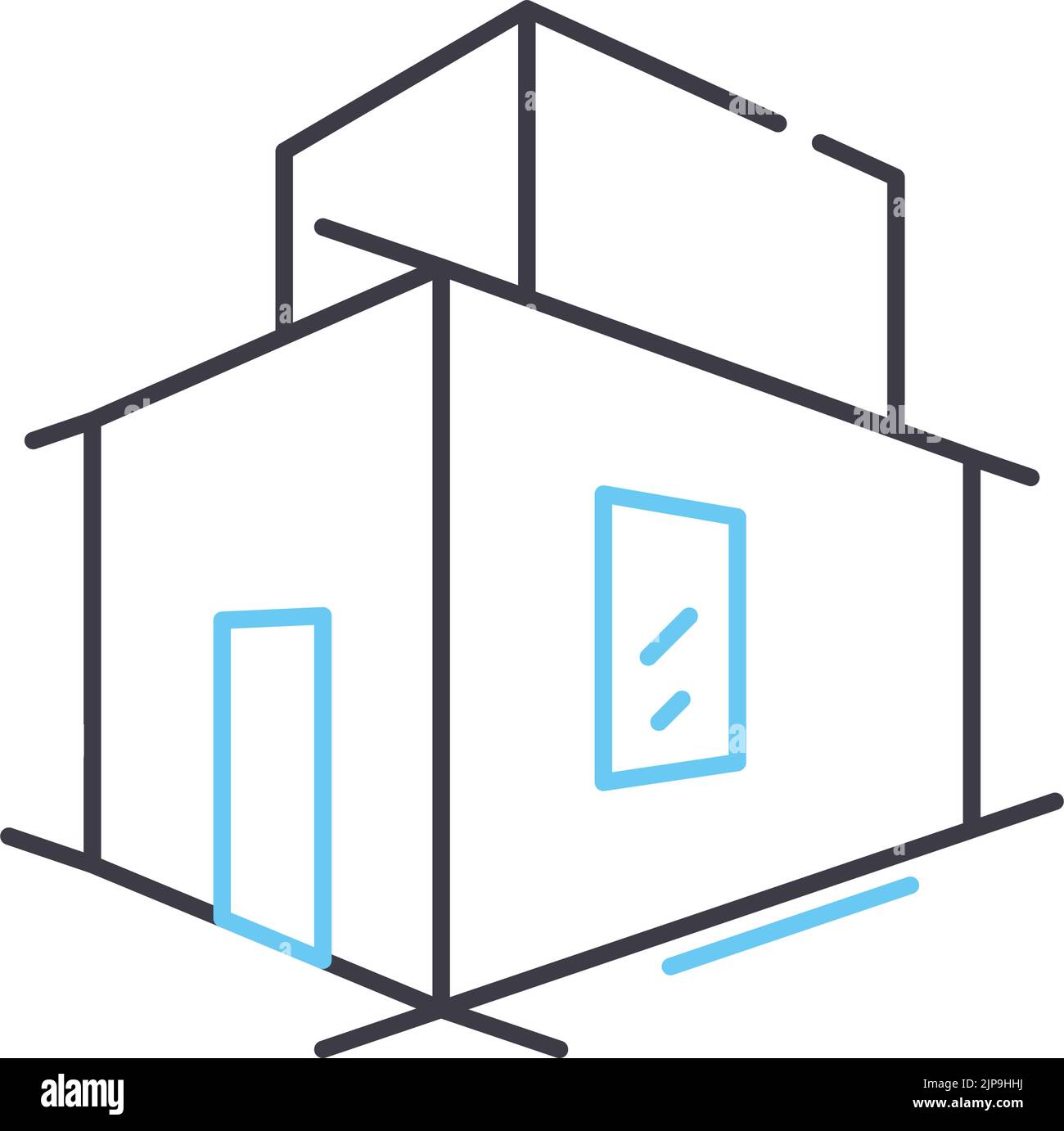 perspective design line icon, outline symbol, vector illustration ...