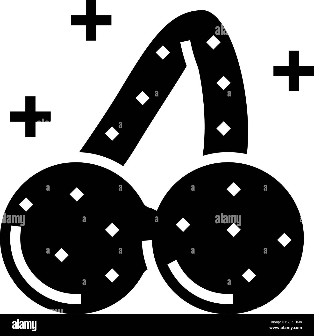 cherry jelly candy gummy glyph icon vector illustration Stock Vector ...