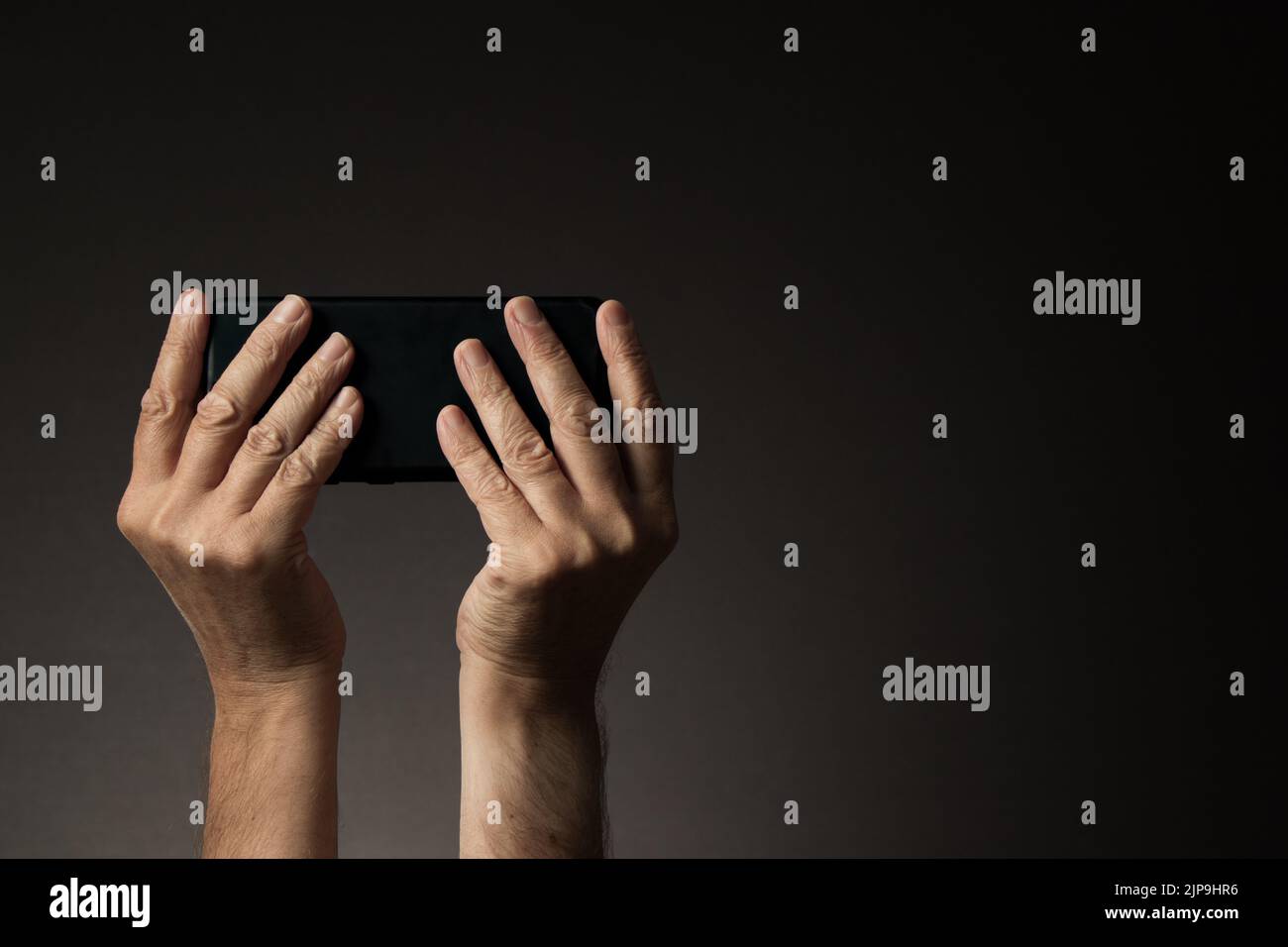 Email on phone rear view hi-res stock photography and images - Alamy