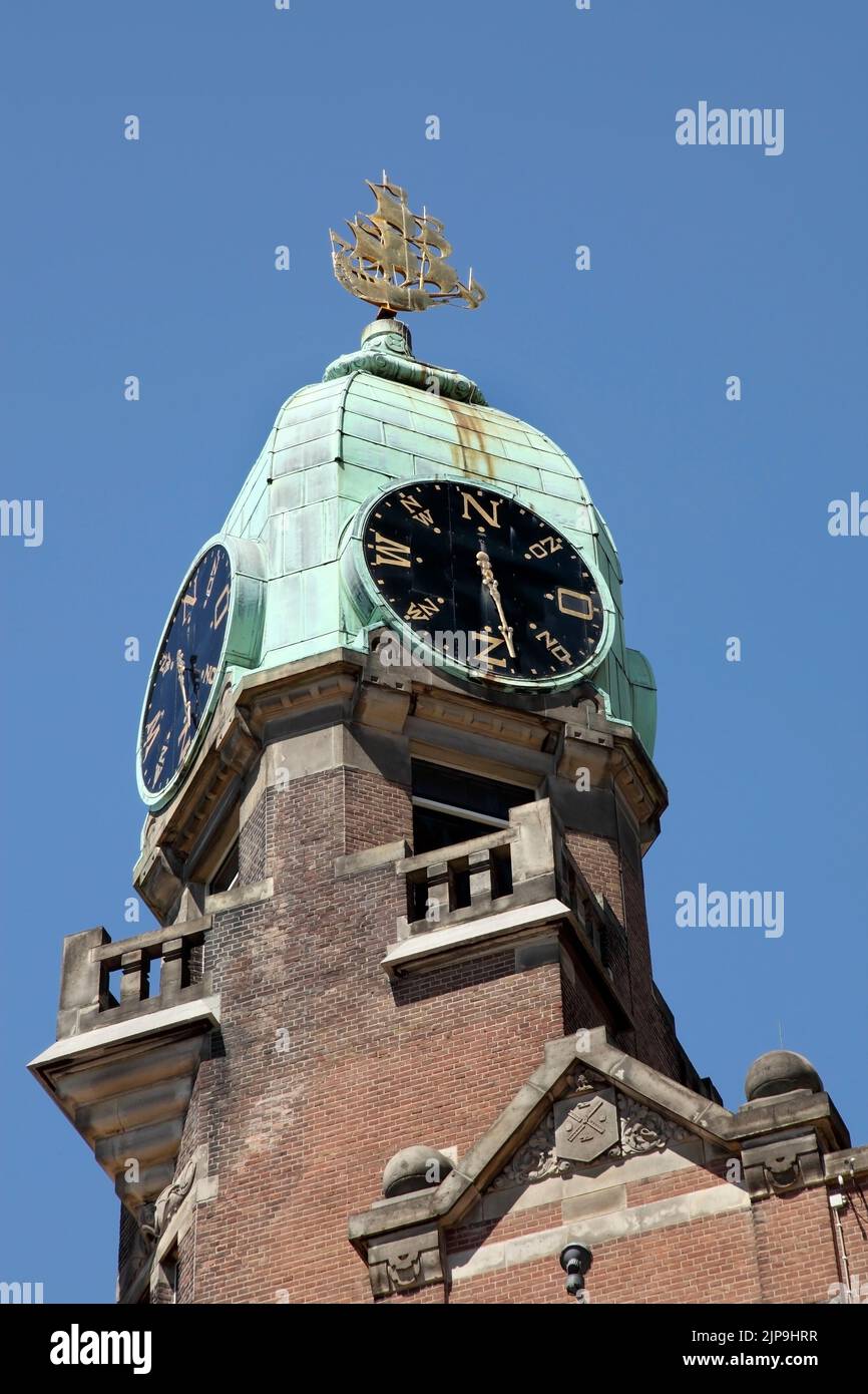 Tower of the Hotel New York indicating wind direction for use by ...