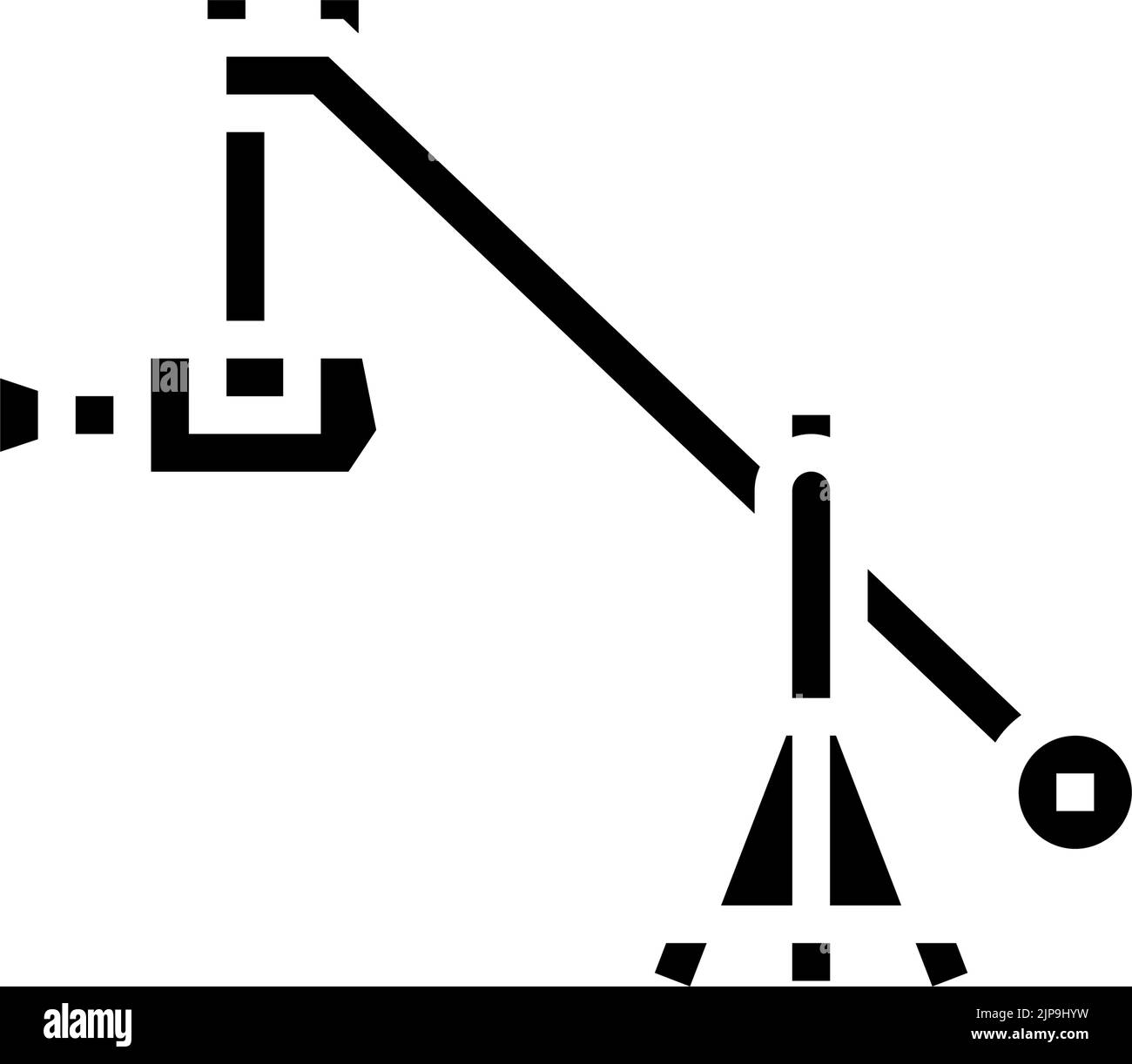 crane video camera glyph icon vector illustration Stock Vector Image ...