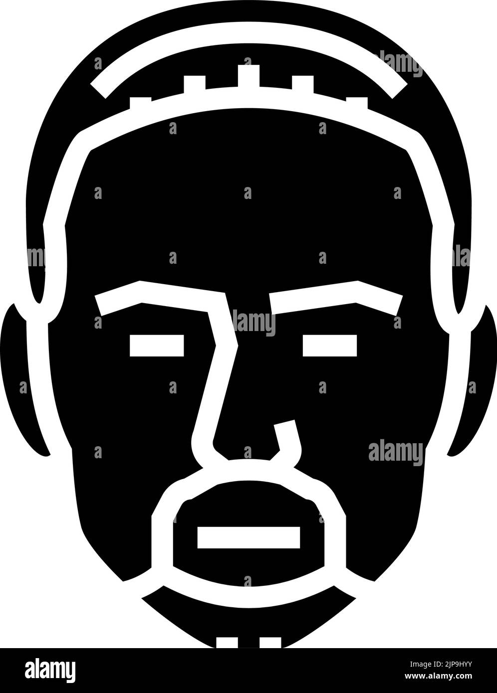 circle beard hair style glyph icon vector illustration Stock Vector ...