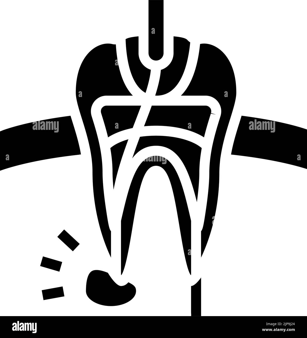 root canal treatment glyph icon vector illustration Stock Vector Image ...