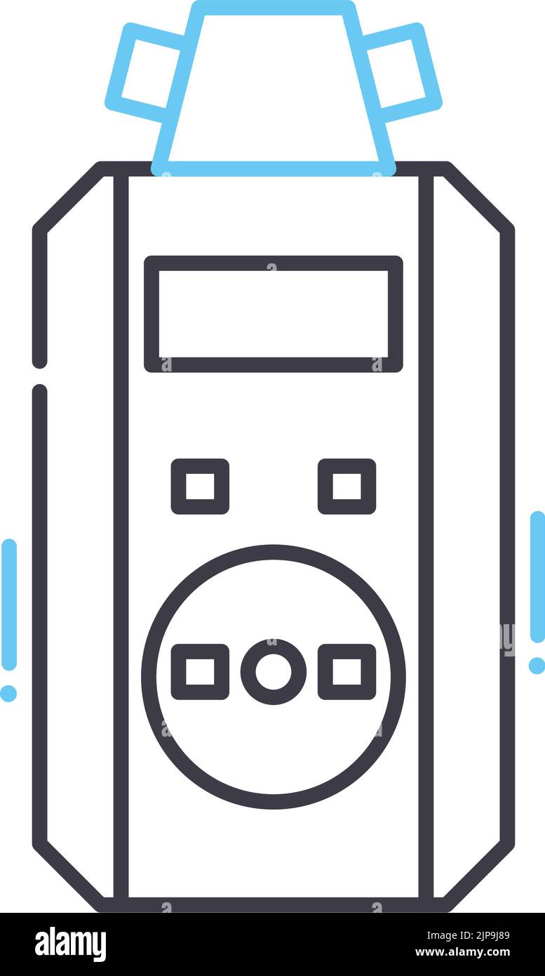 recorder line icon, outline symbol, vector illustration, concept sign ...