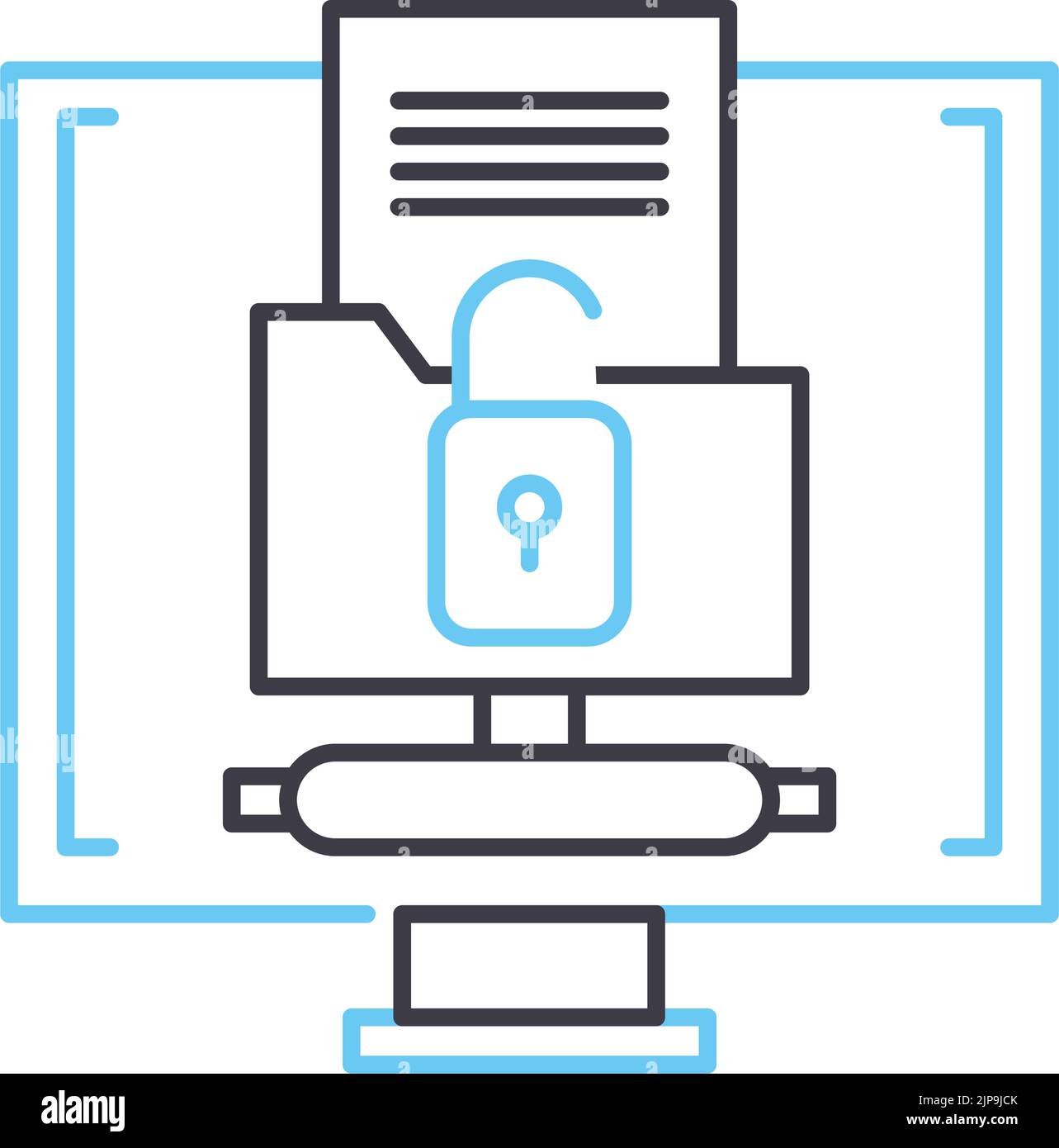 ftp access line icon, outline symbol, vector illustration, concept sign Stock Vector Image & Art ...