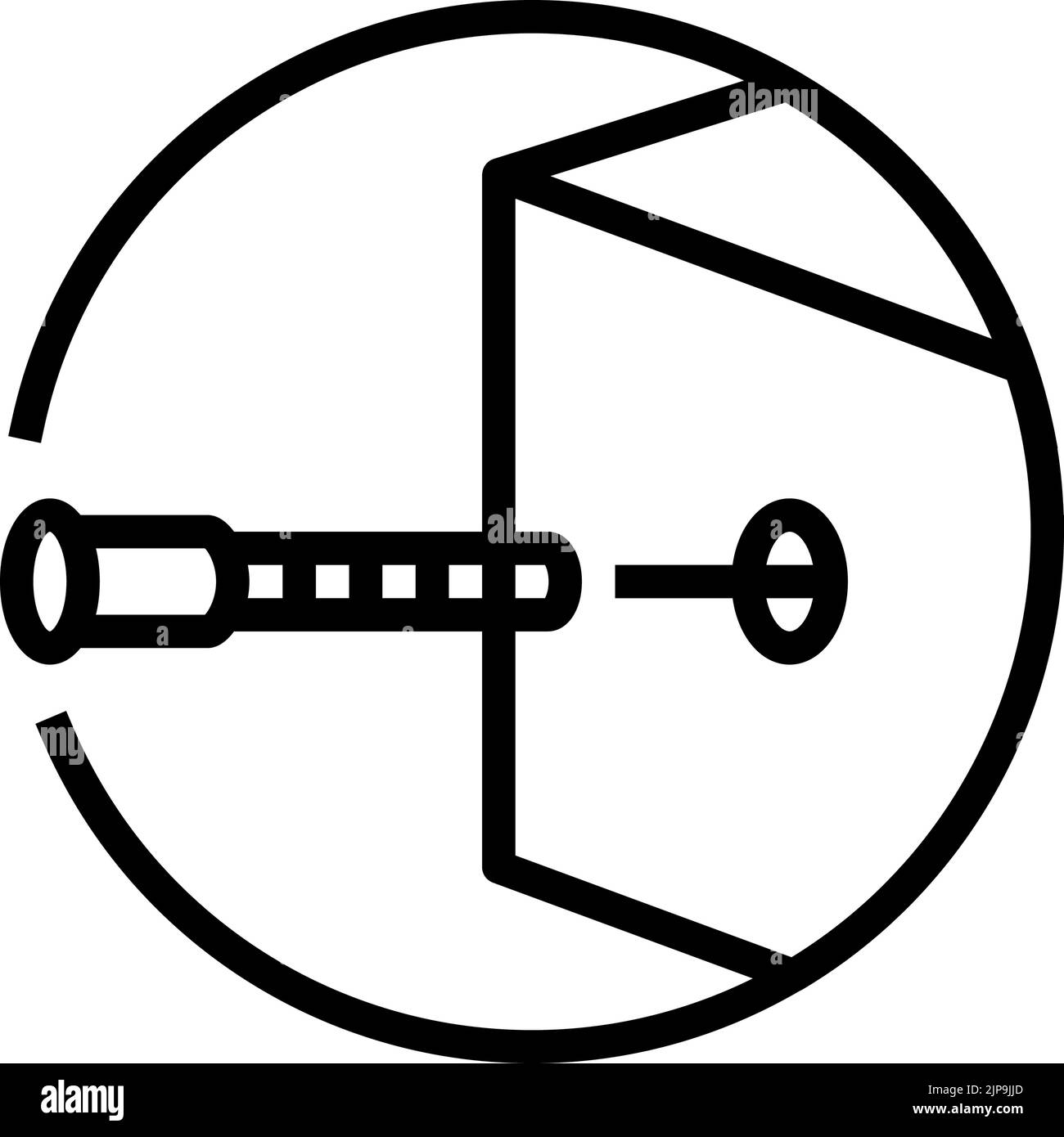 insert metal screw assembly furniture line icon vector illustration ...
