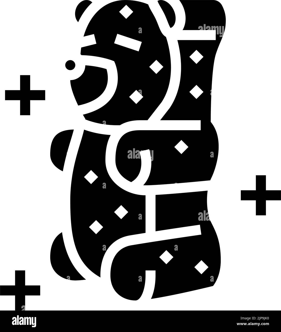 bear jelly candy gummy glyph icon vector illustration Stock Vector ...