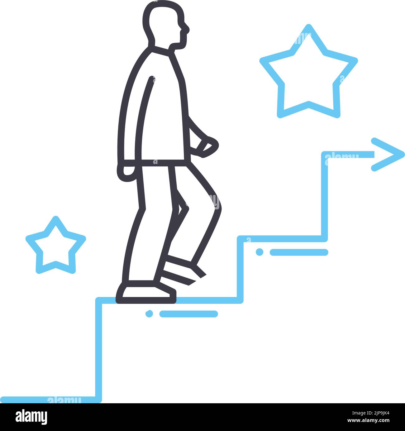 self development line icon, outline symbol, vector illustration ...